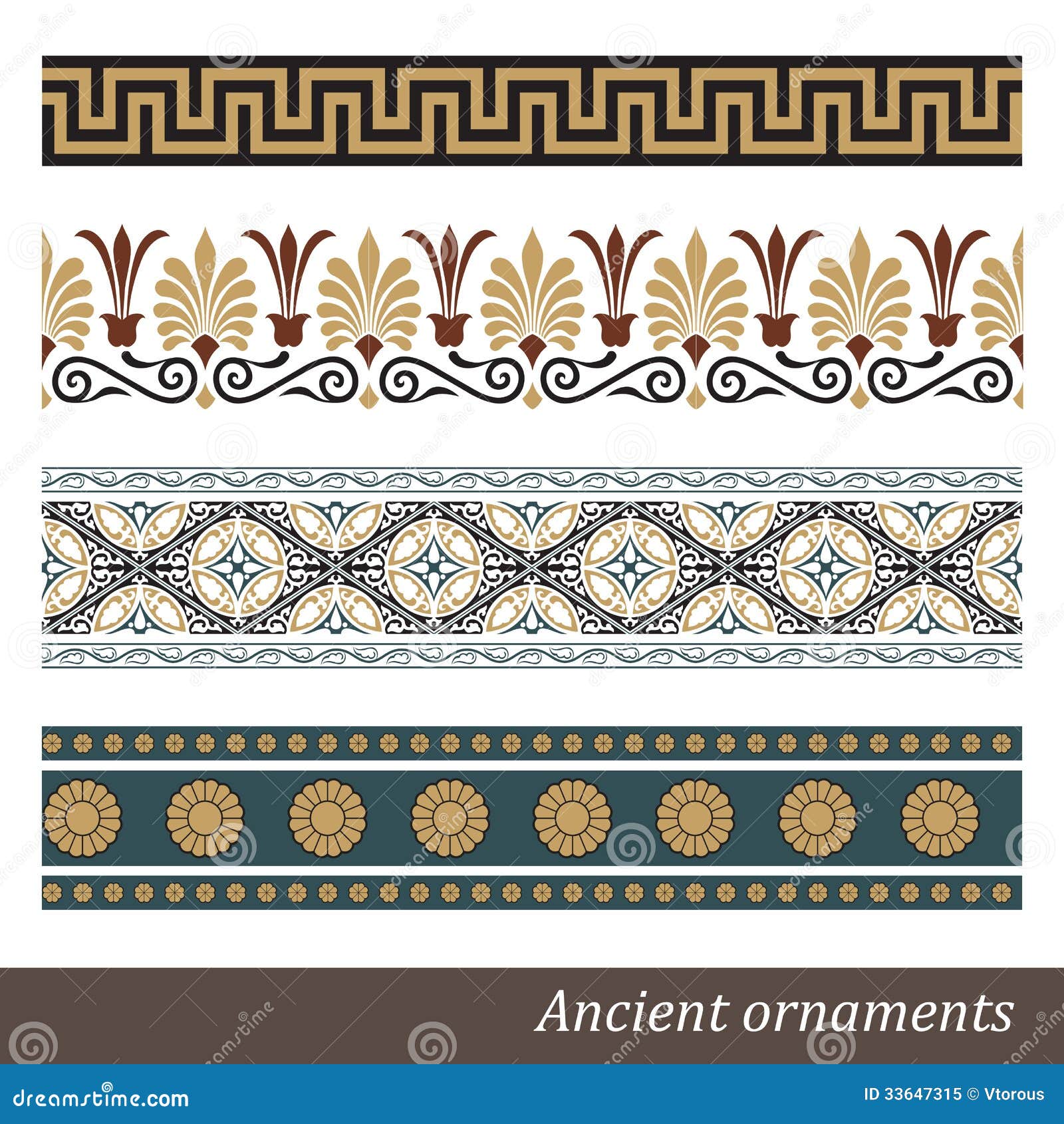 Greek ornament stock illustration. Illustration of outline - 33647315