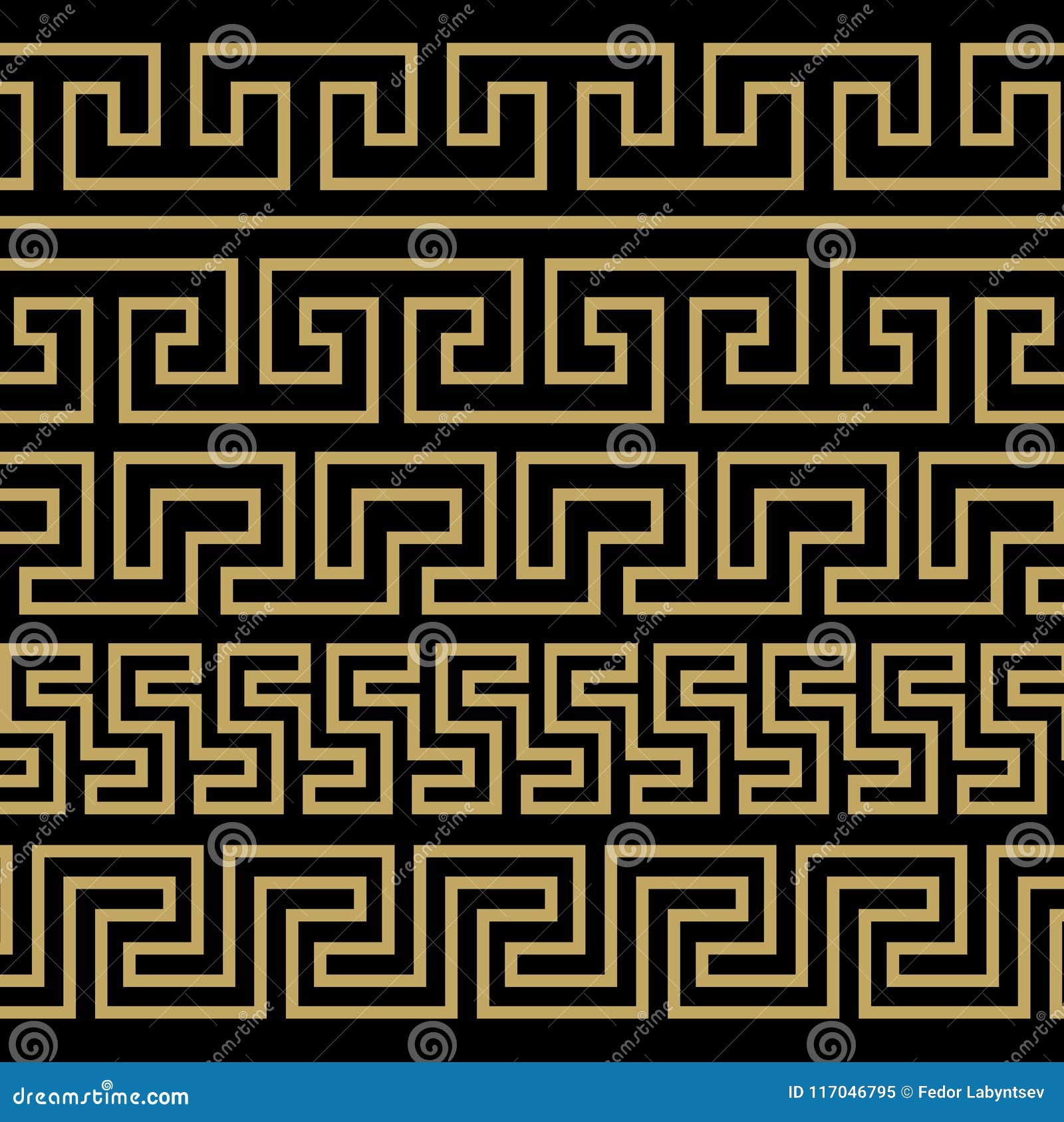 Greek Ornament. Patterns in Antique Style Stock Vector - Illustration ...