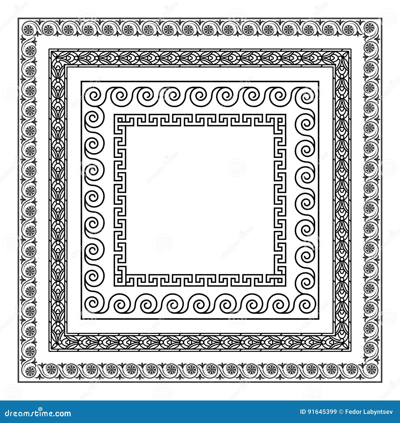 Greek Ornament. Patterns in Antique Style Stock Vector - Illustration ...