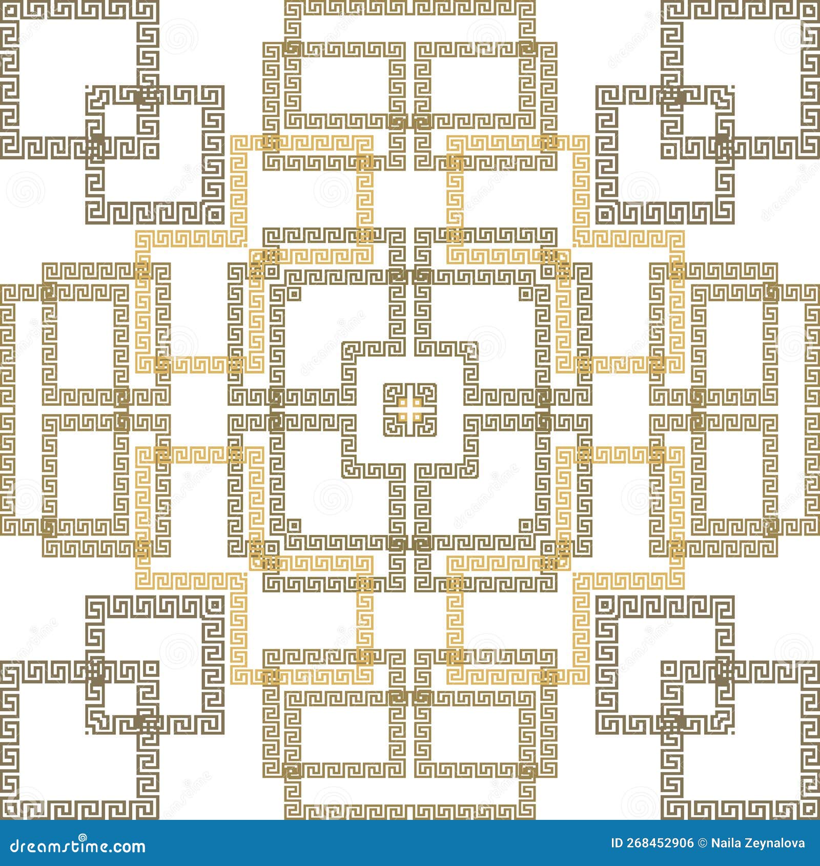 Greek Ornamental Geometric Seamless Pattern. Modern Patterned Vector ...