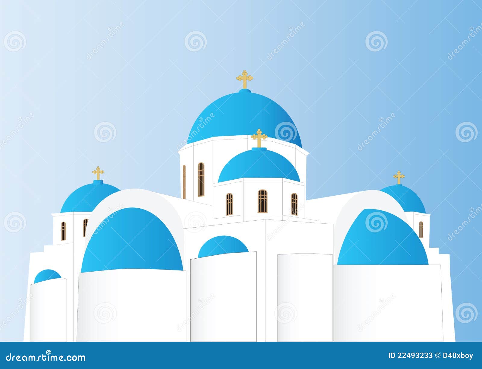 Greek Orthodox Church stock vector. Illustration of island - 22493233