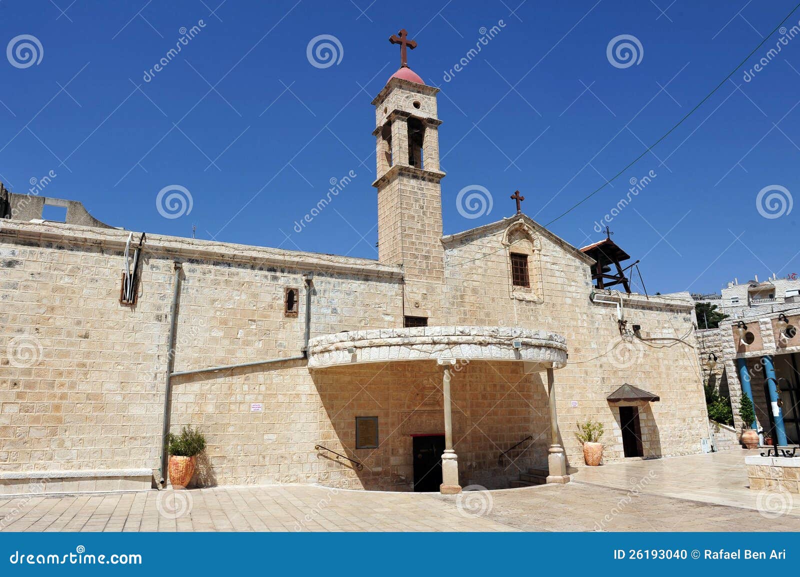 Greek Orthodox Church in Nazareth Stock Photo - Image of church, mary ...