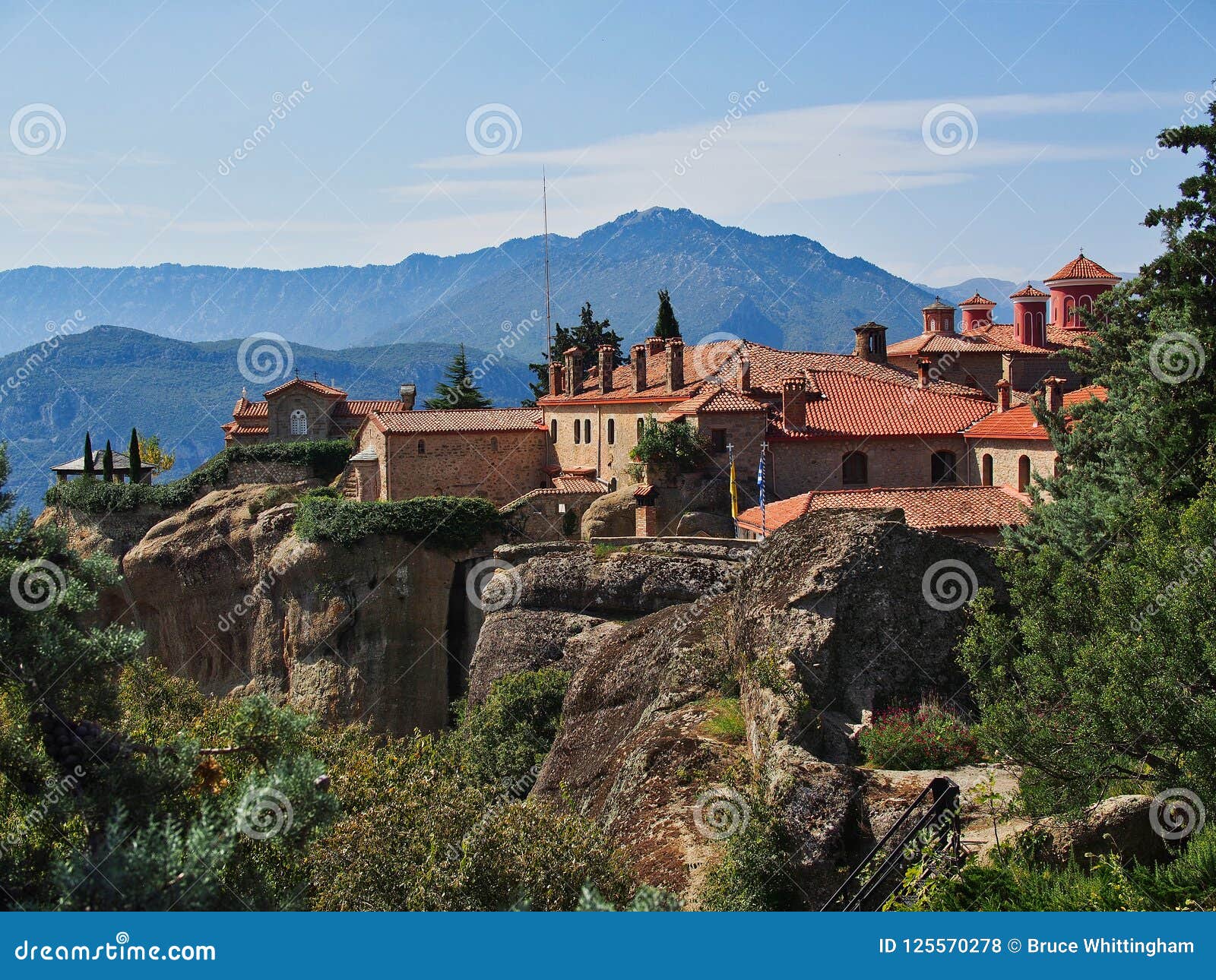 The Great Meteoron Monastery, Meteora, Greece Stock Photo - Image of ...