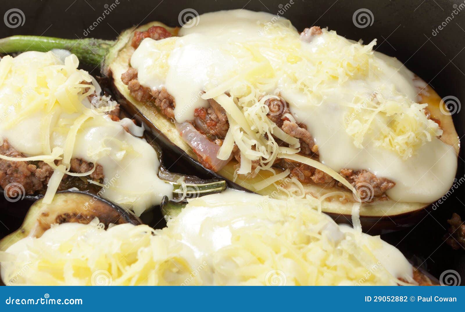 Greek Papoutsakia Oven Ready Stock Photo - Image of stuffed, ground ...