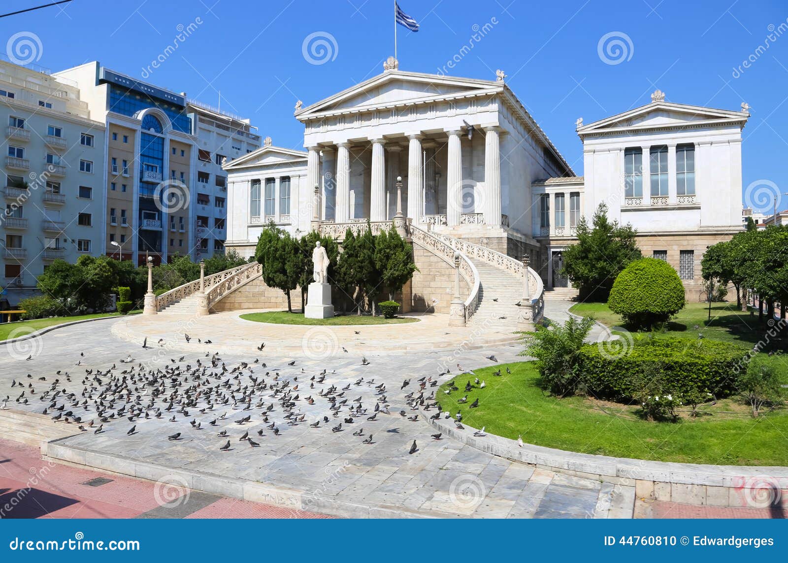 Greek Parliament building stock photo. Image of night - 44760810