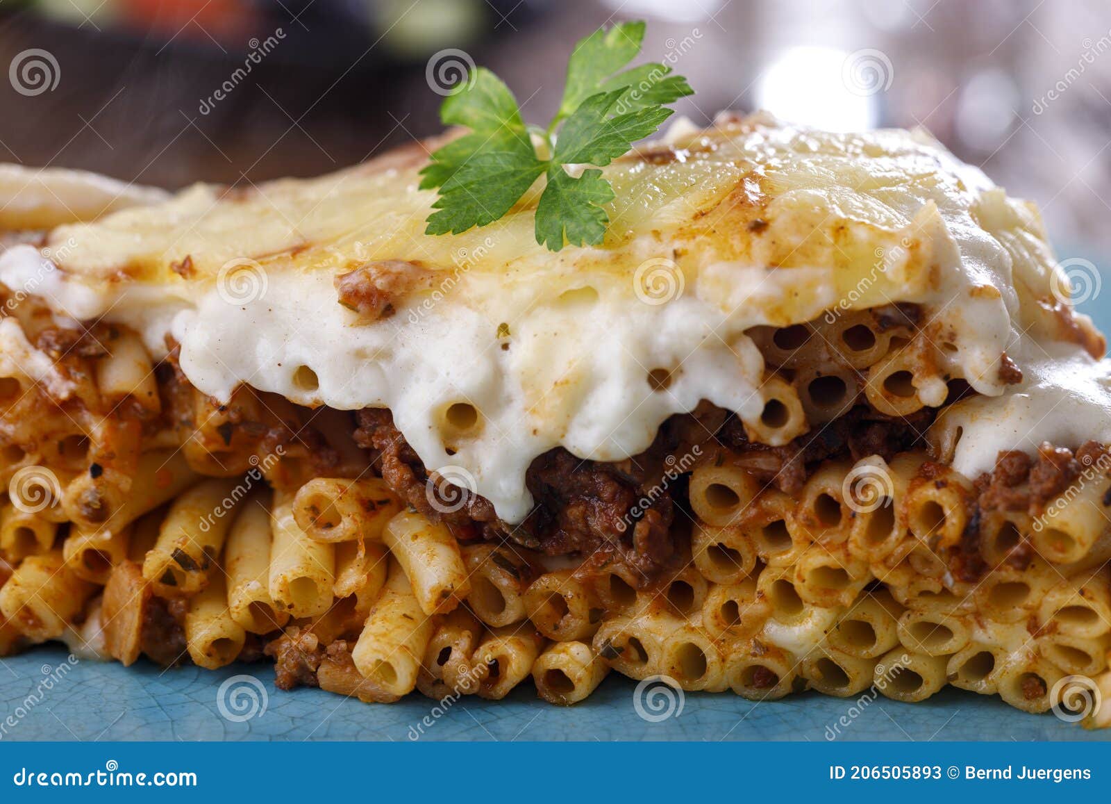 Greek Pastitsio stock image. Image of homemade, cuisine - 206505893