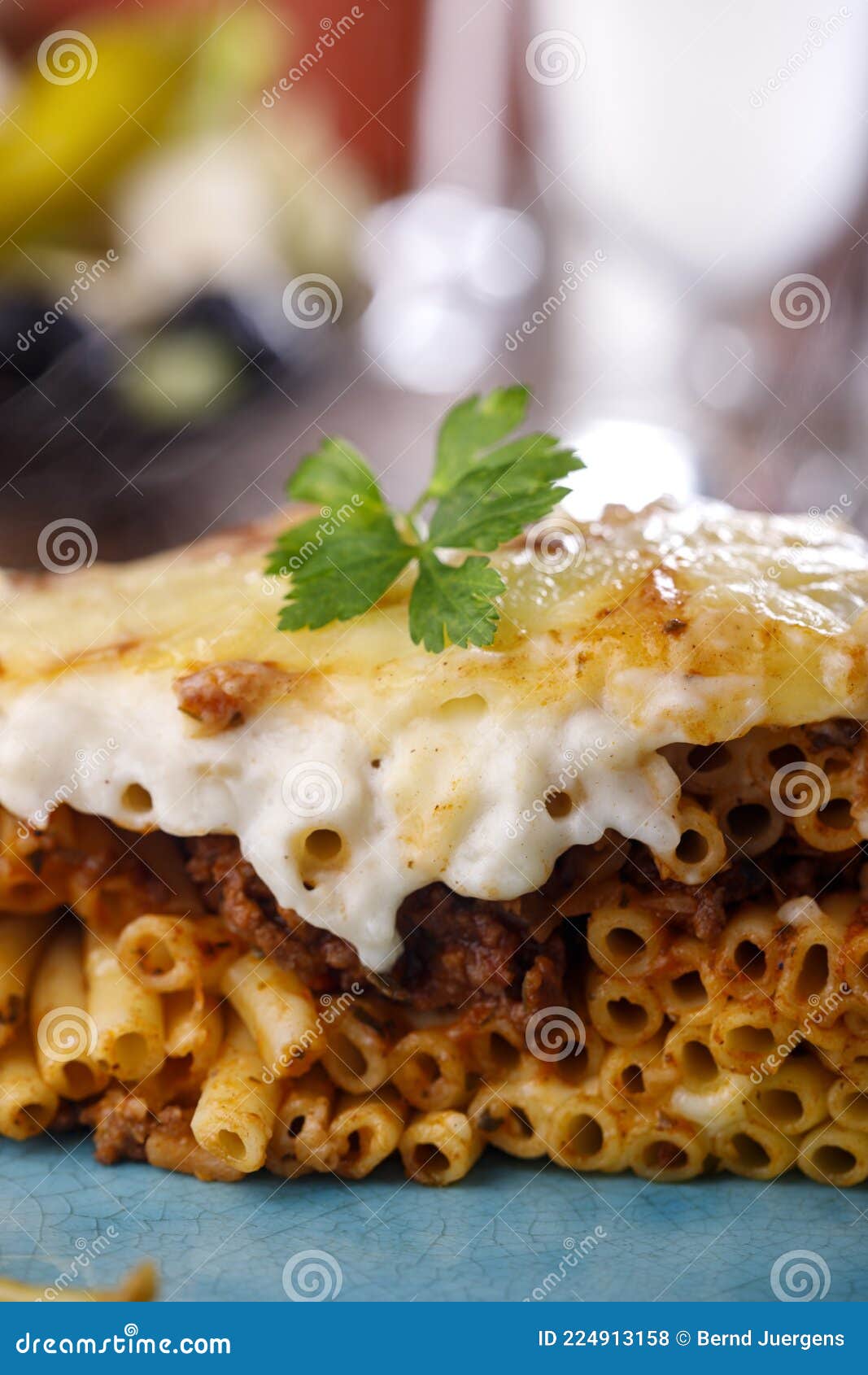 Greek Pastitsio stock photo. Image of beef, dish, meal - 224913158