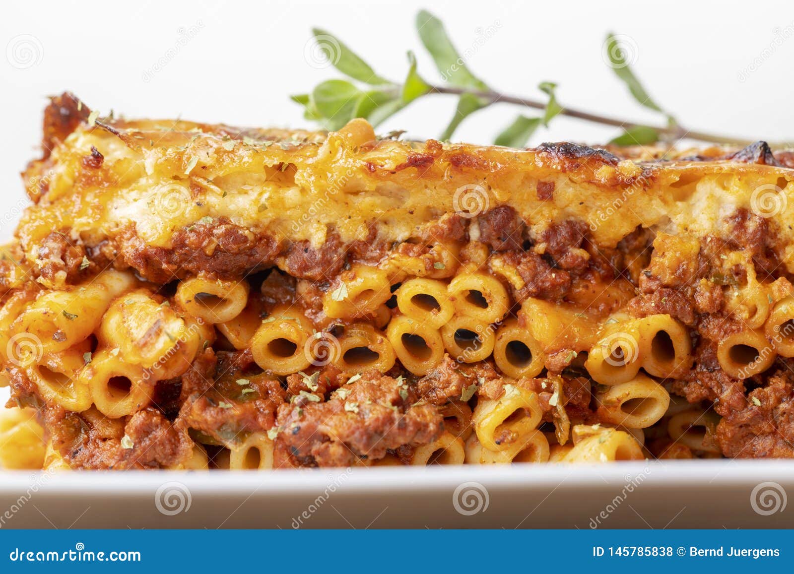 Greek pastizio dish stock photo. Image of meal, dish - 145785838