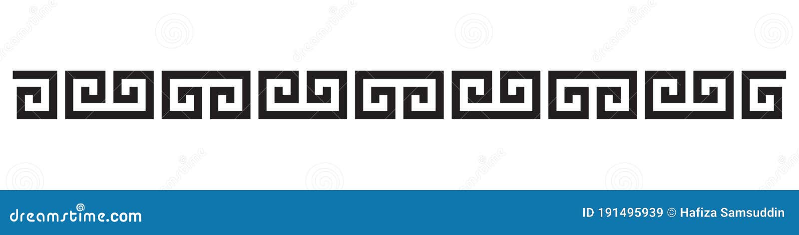 Greek Pattern Border Design. Vector Illustration Decorative Design ...