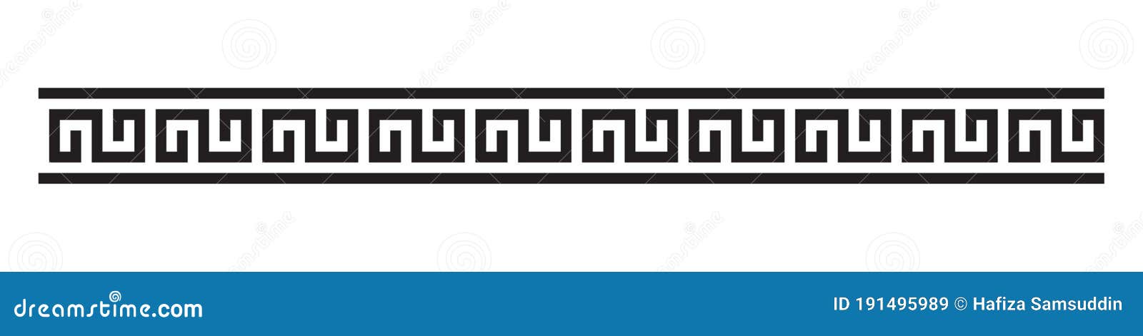 Greek Pattern Border Design. Vector Illustration Decorative Design ...