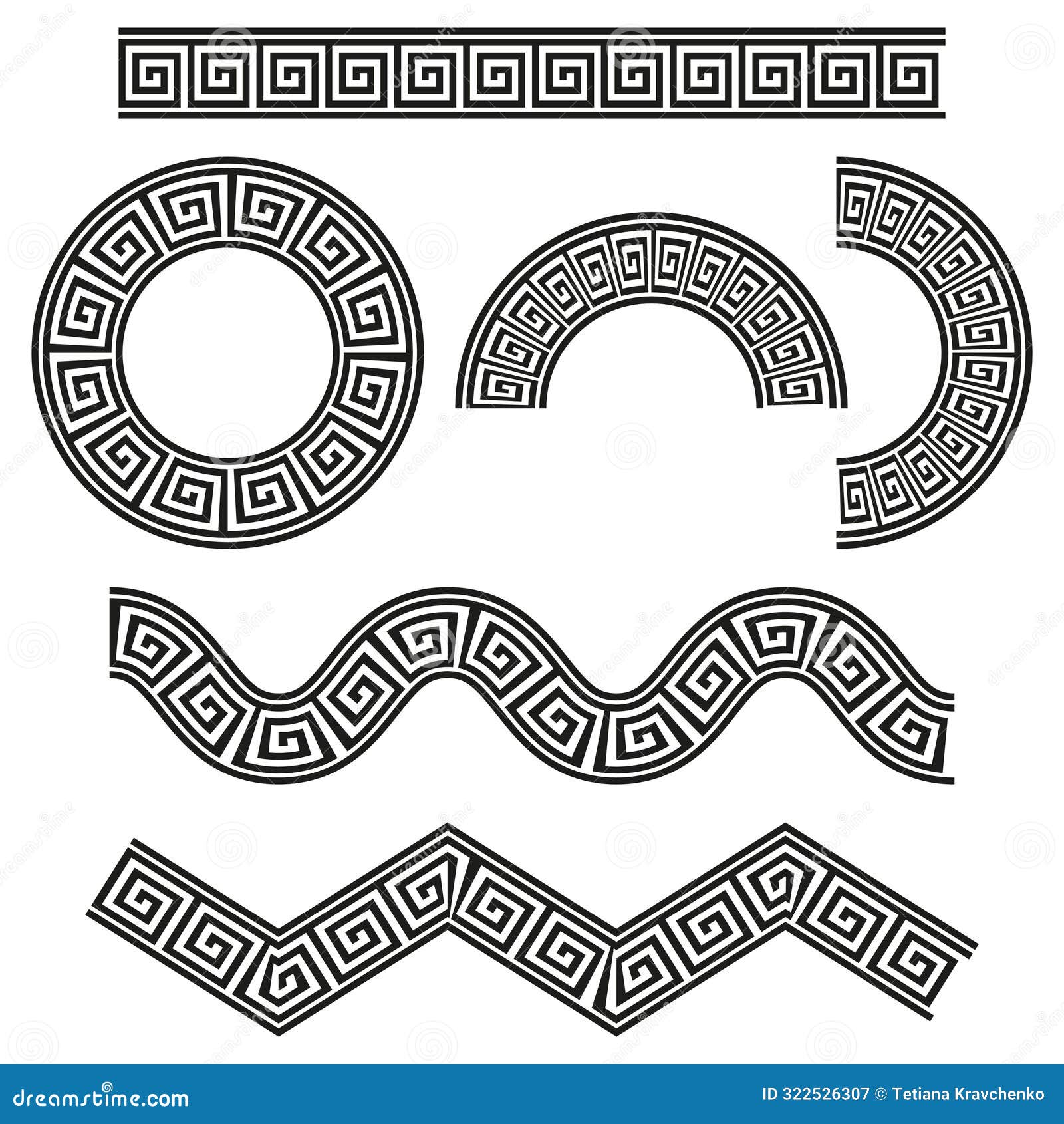 Greek Pattern Border. Cartoon Vector | CartoonDealer.com #123470225