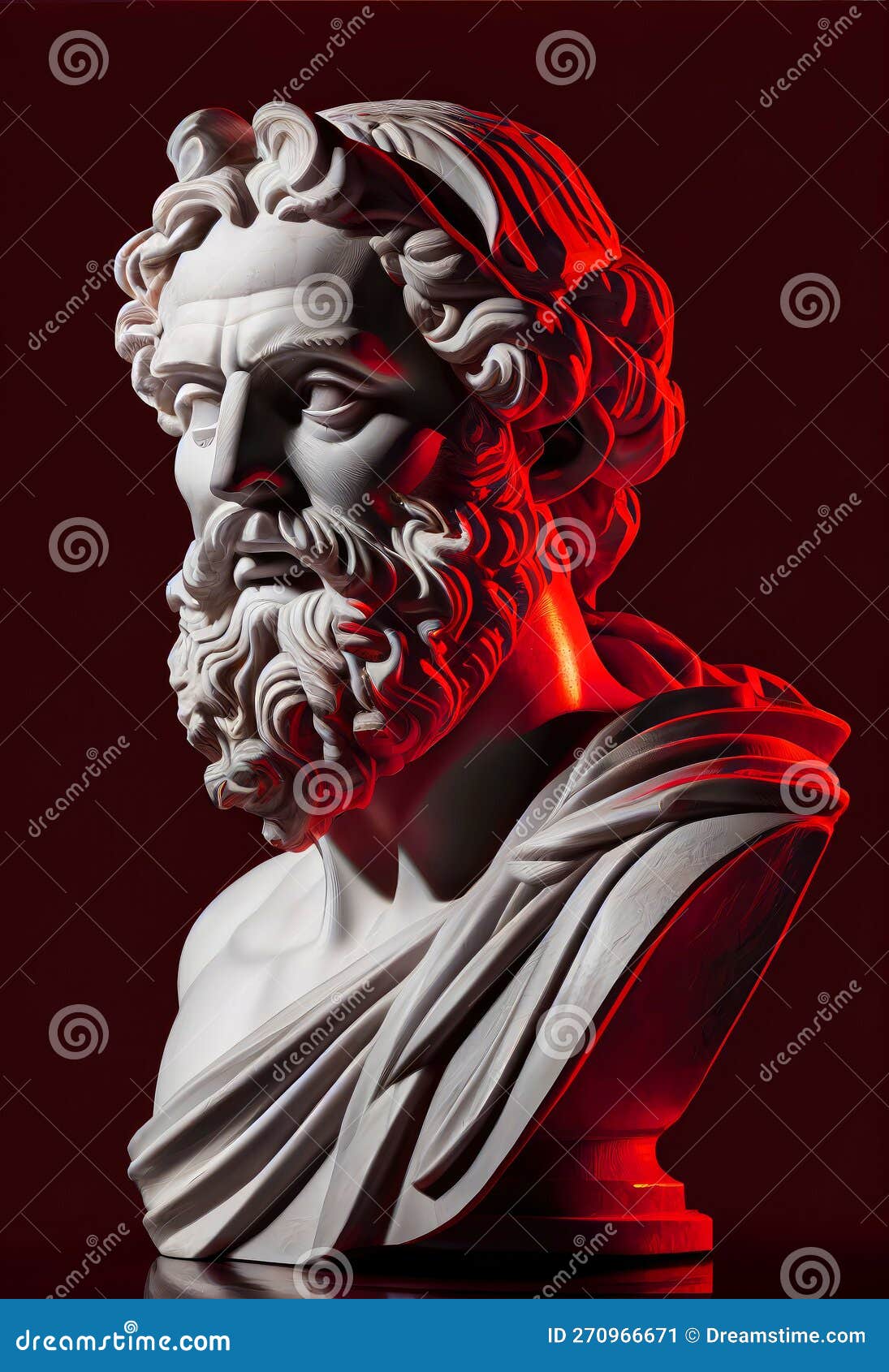 Greek Philosopher Sculpture Stock Illustration - Illustration of greek ...