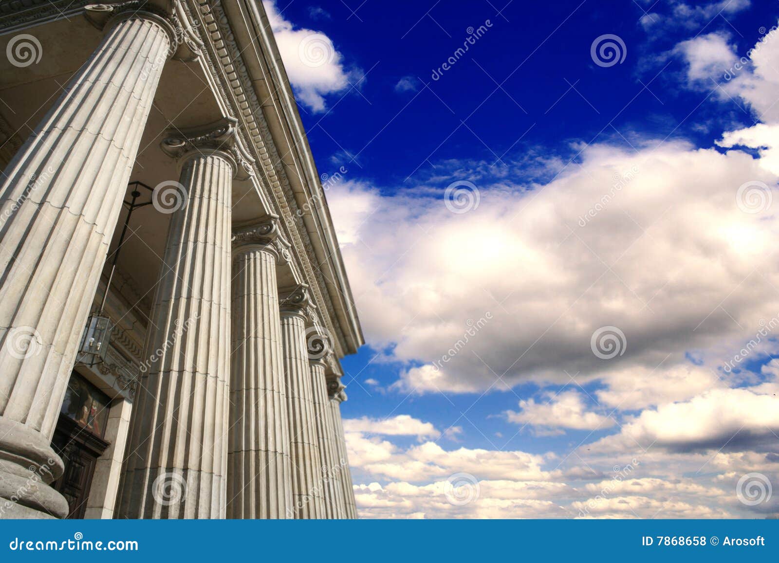 Greek pillars stock photo. Image of impressive, support - 7868658