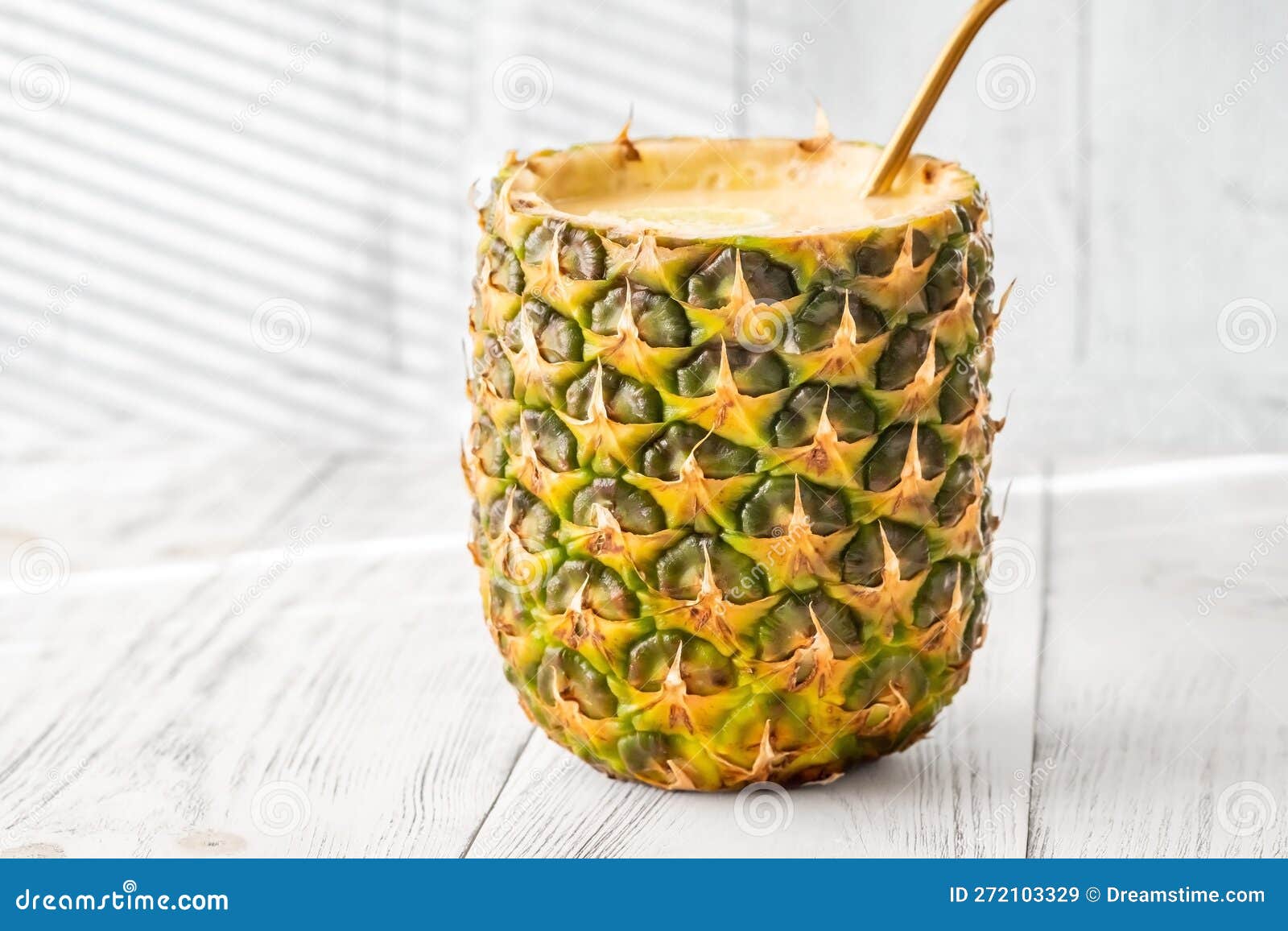 Greek Pina Colada cocktail stock image. Image of chilled - 272103329