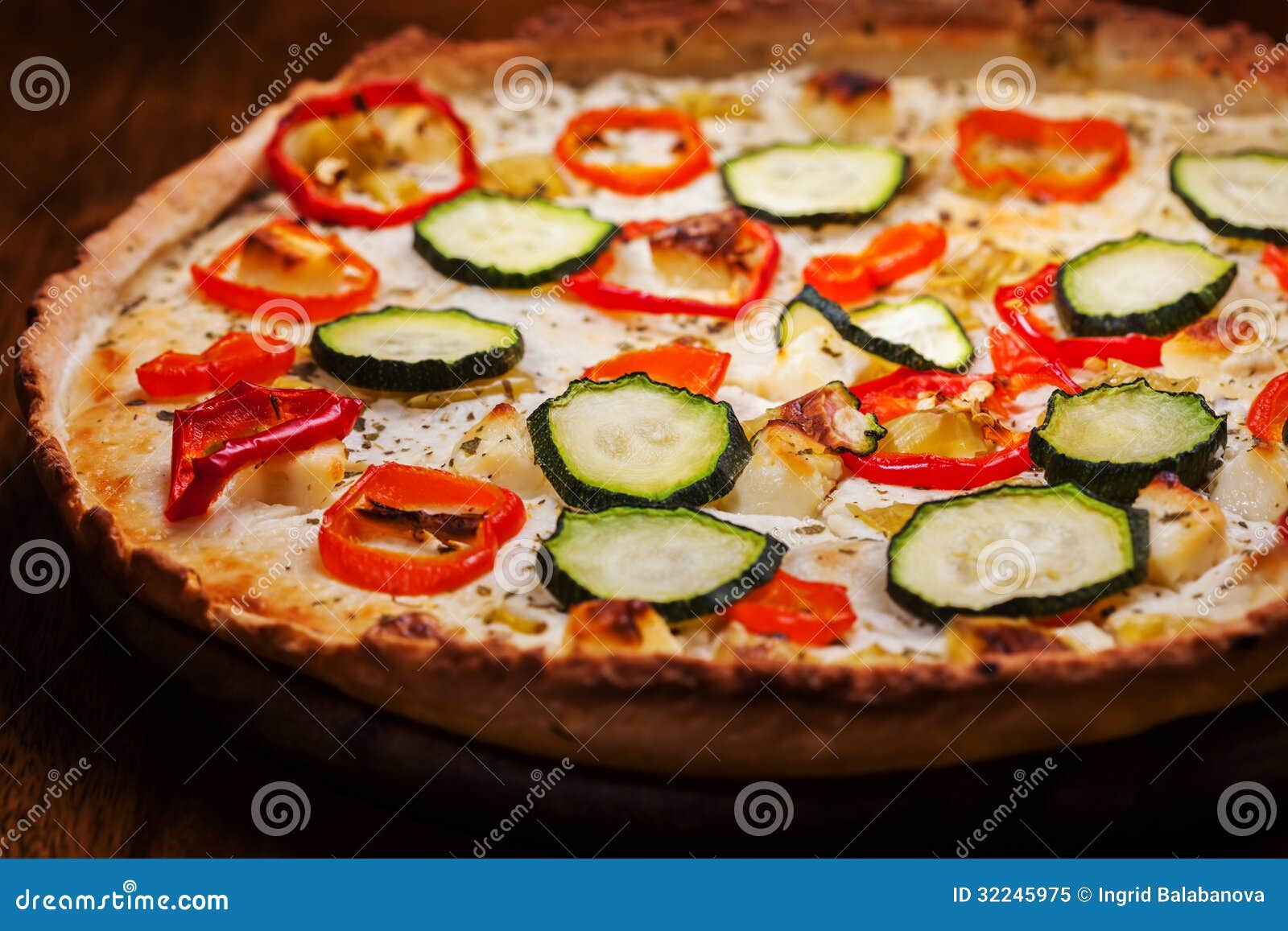 Greek Pizza with Feta Cheese Stock Image - Image of crust, culinary ...