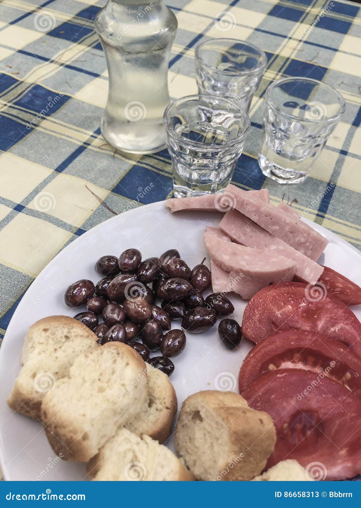 Greek Raki that is a Local Drink in Greece. Stock Image - Image of ouzo ...