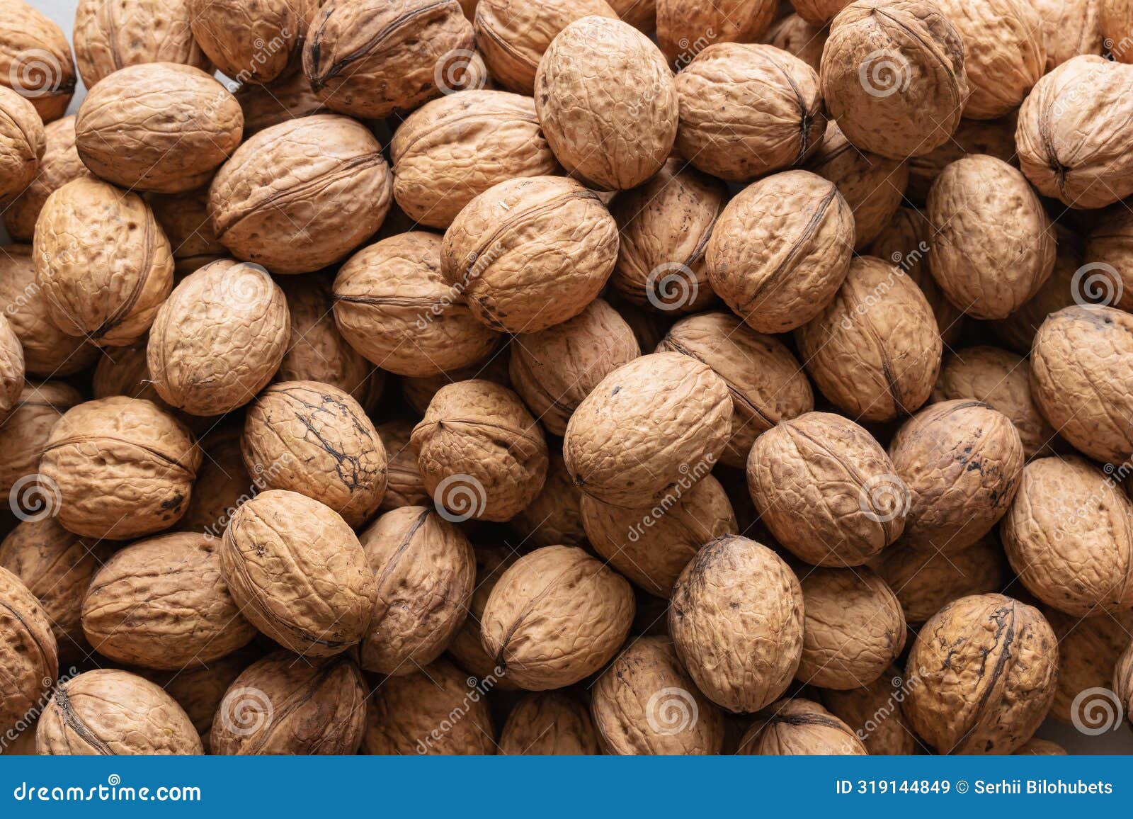 Walnut Background. Walnuts in Close-up Stock Image - Image of texture ...