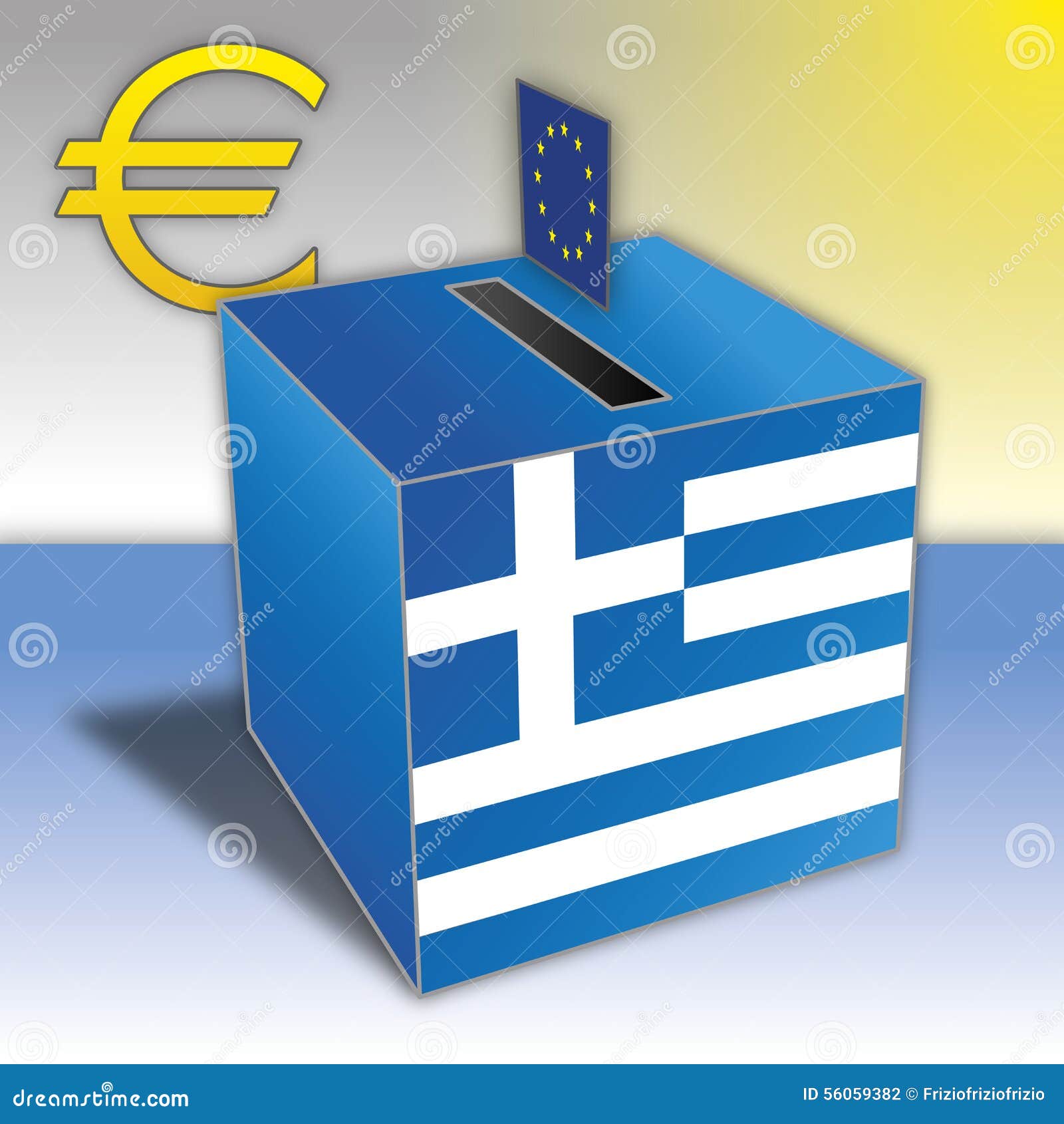 Greek referendum vote stock illustration. Illustration of bankruptcy ...