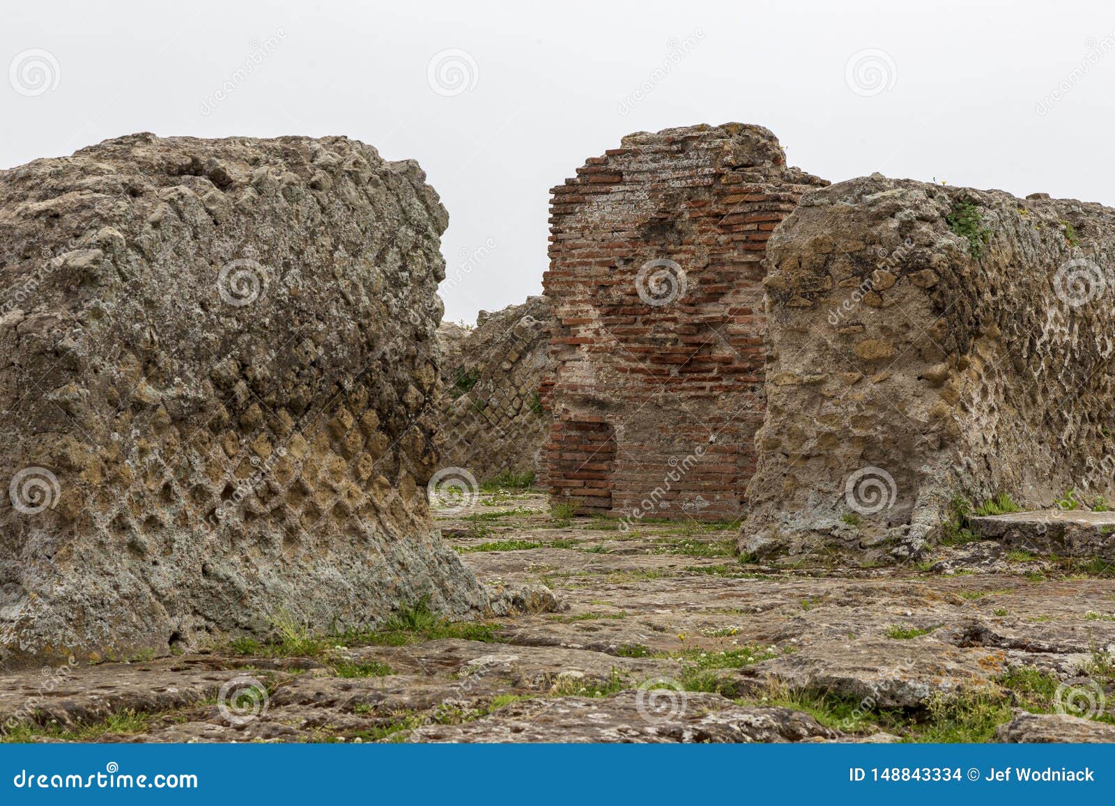 Greek Remains at Monte Cuma, Italy. Stock Photo - Image of ancient ...