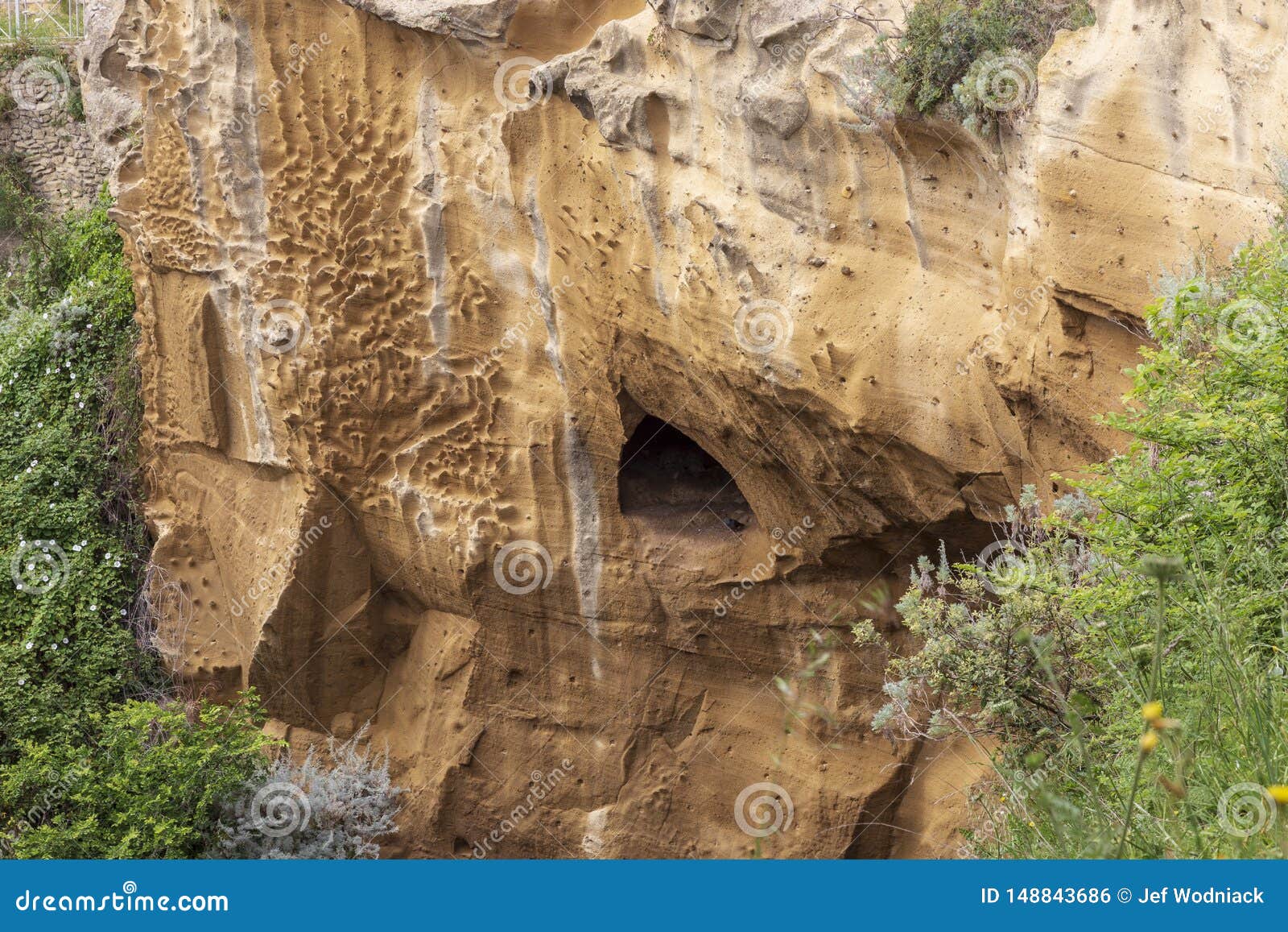 Greek Remains at Monte Cuma, Italy. Stock Photo - Image of nature ...