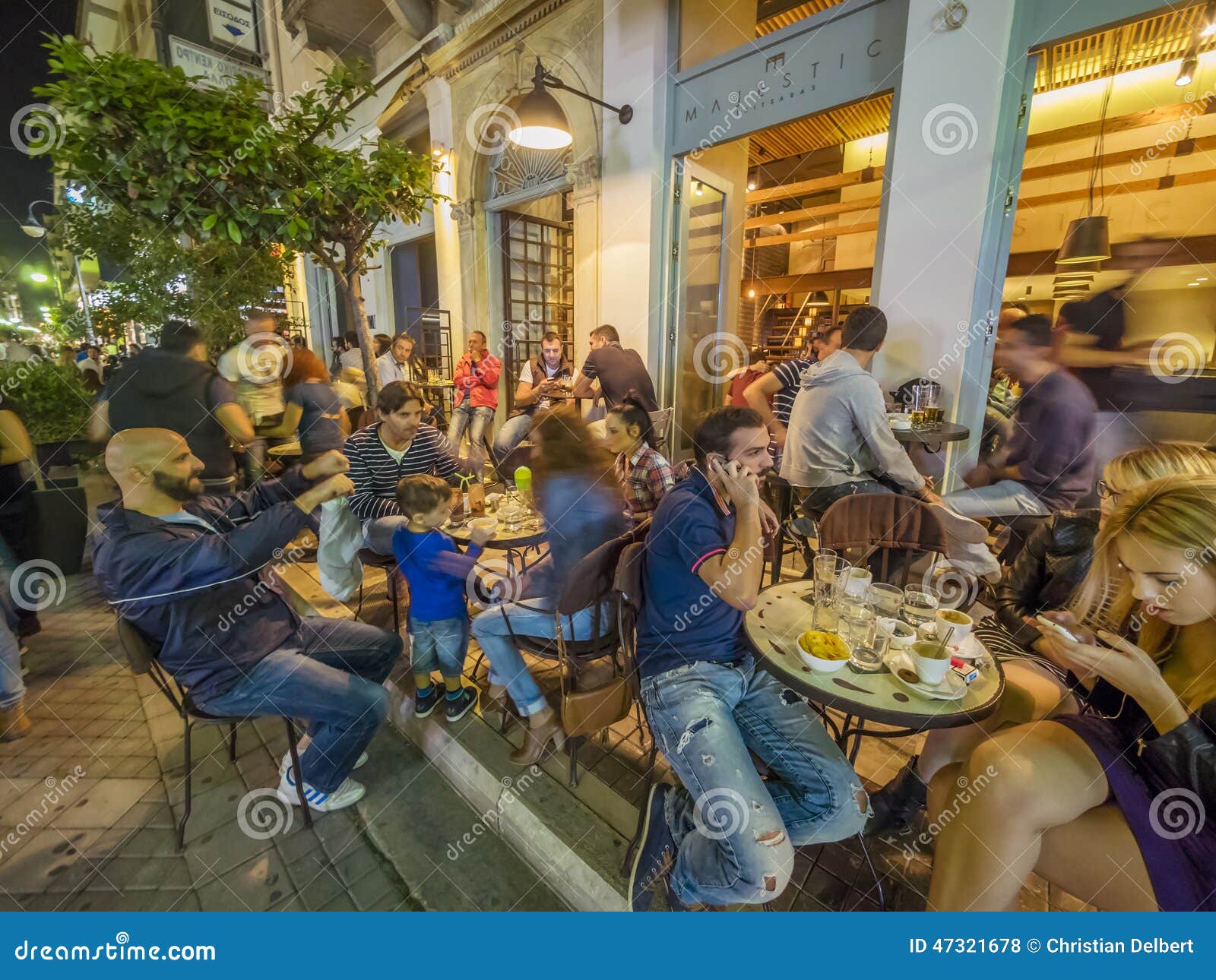Greek Restaurant and Bar Exterior Editorial Stock Photo - Image of ...