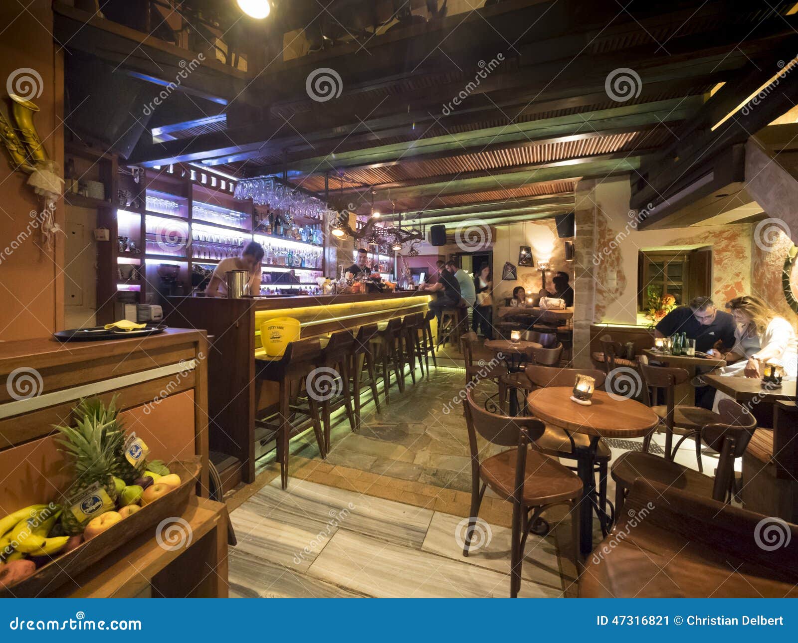 Greek Restaurant Memories In Sidari On Corfu, Greece. Editorial Image ...