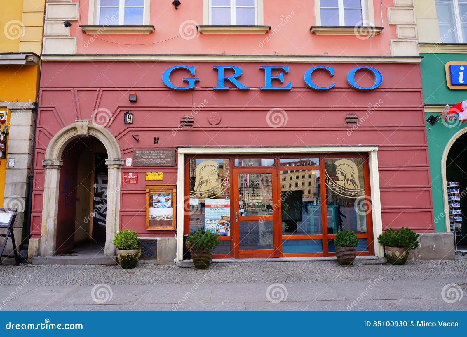 Greek restaurant editorial image. Image of wroclaw, commercial - 35100930