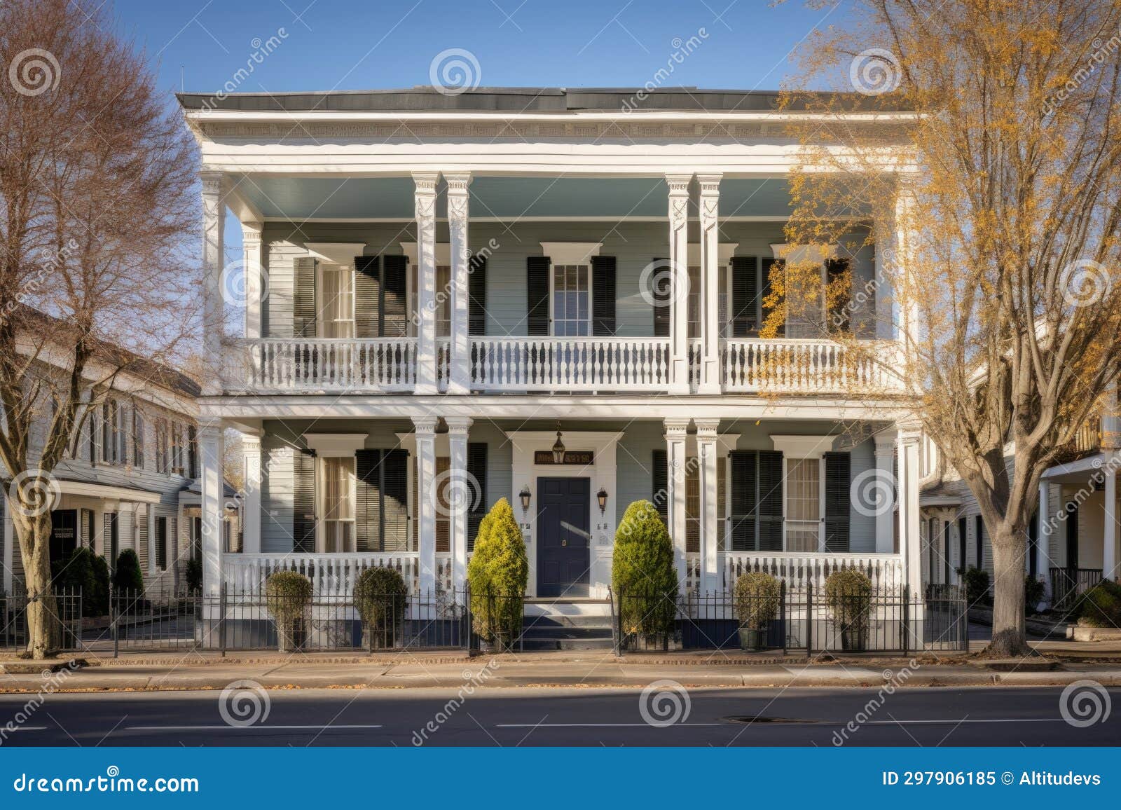 Greek Revival House, Icon Vector Illustration | CartoonDealer.com ...