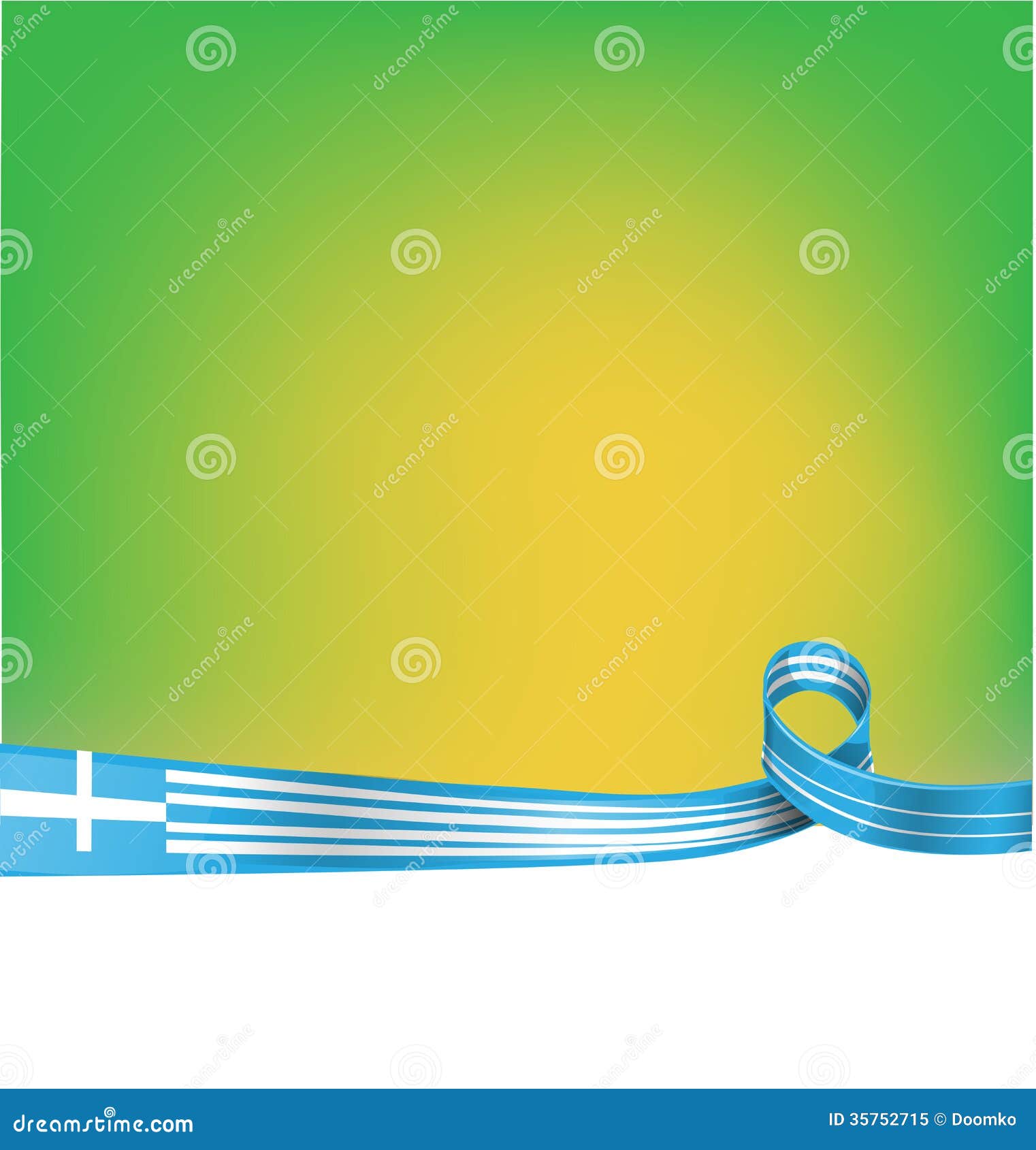 Greek Ribbon Flag Background Stock Vector - Illustration of graphic ...