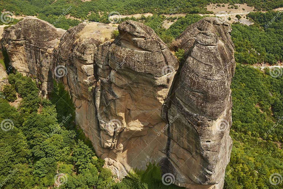 The Greek Rocks from Meteora 3 Stock Image - Image of orthodox, travel ...