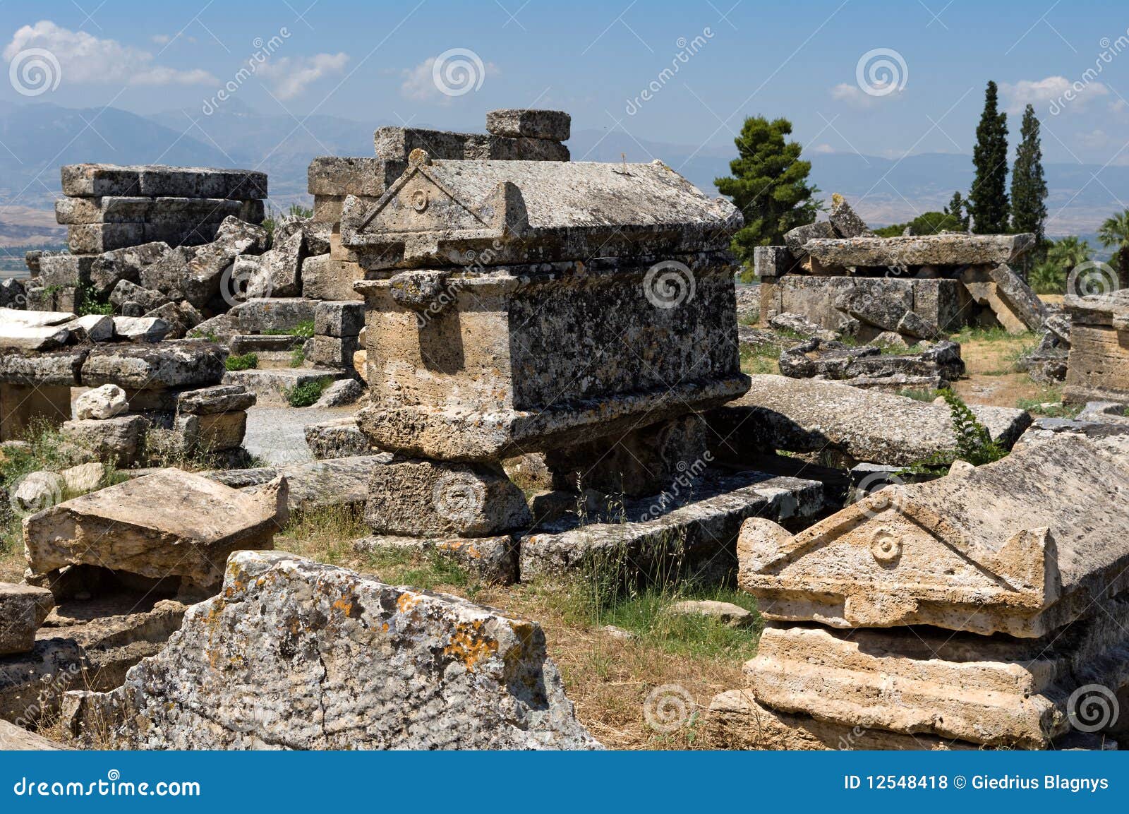 Greek and Roman necropolis stock photo. Image of civilization - 12548418