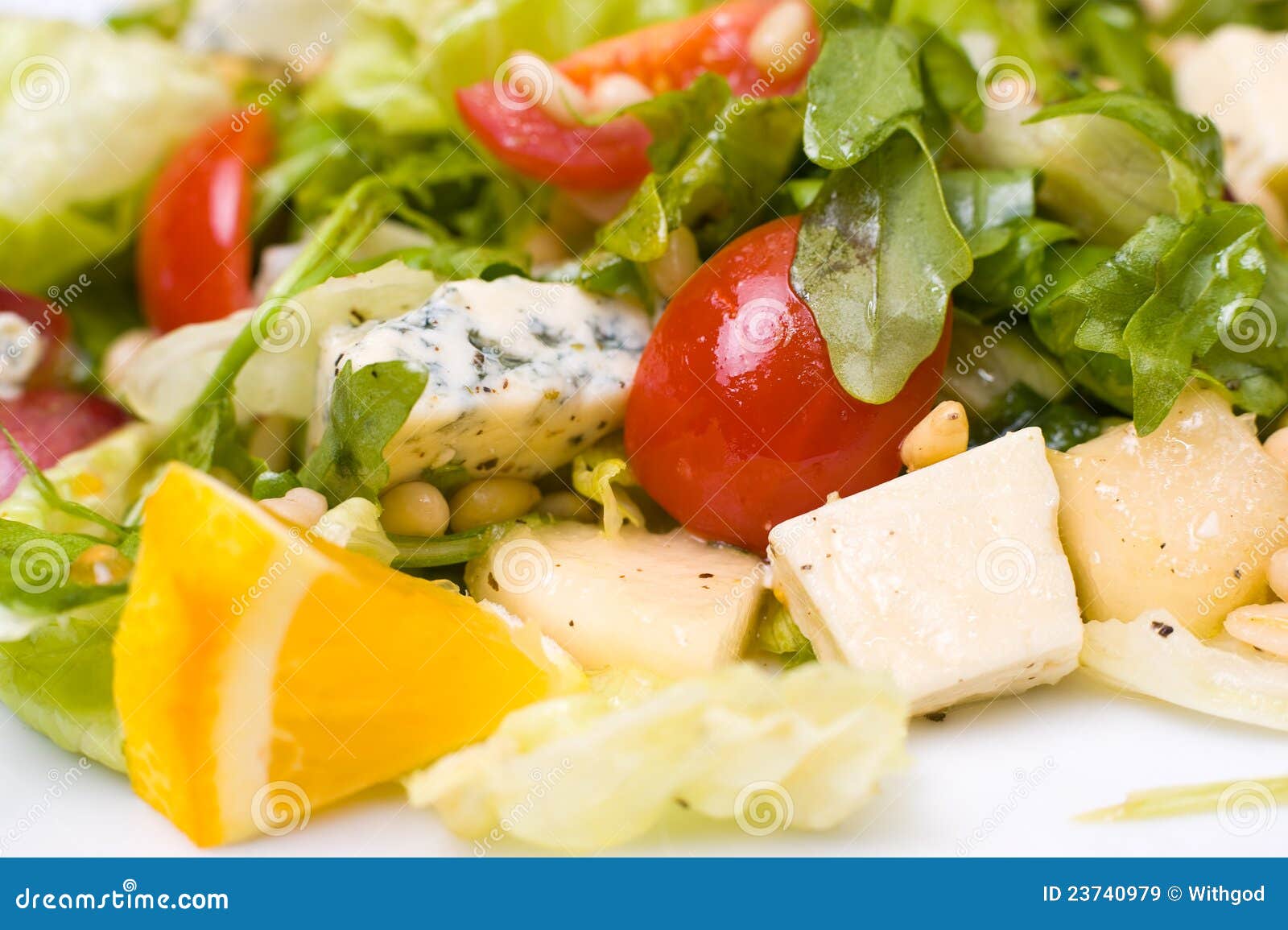 Greek salad, macro stock image. Image of appetizing, lettuce - 23740979