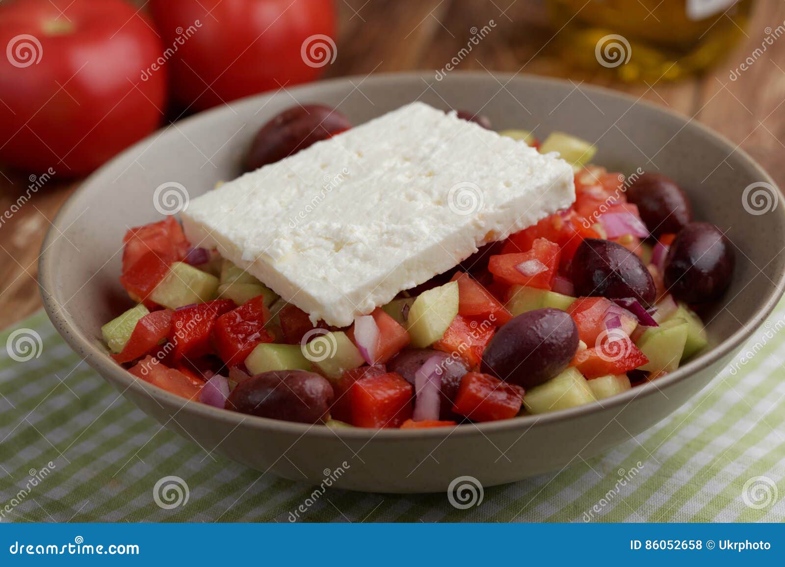 Greek salad stock photo. Image of country, appetizer - 86052658