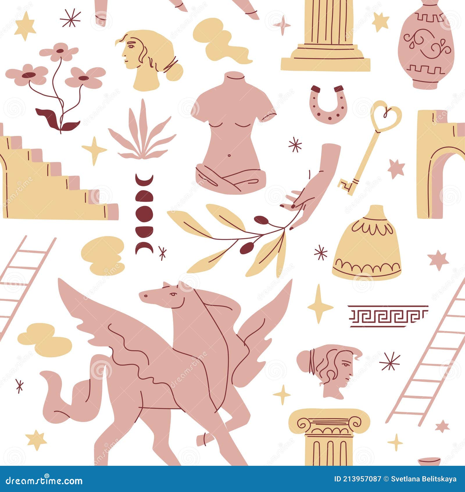 Greek Seamless Pattern stock vector. Illustration of illustrations ...