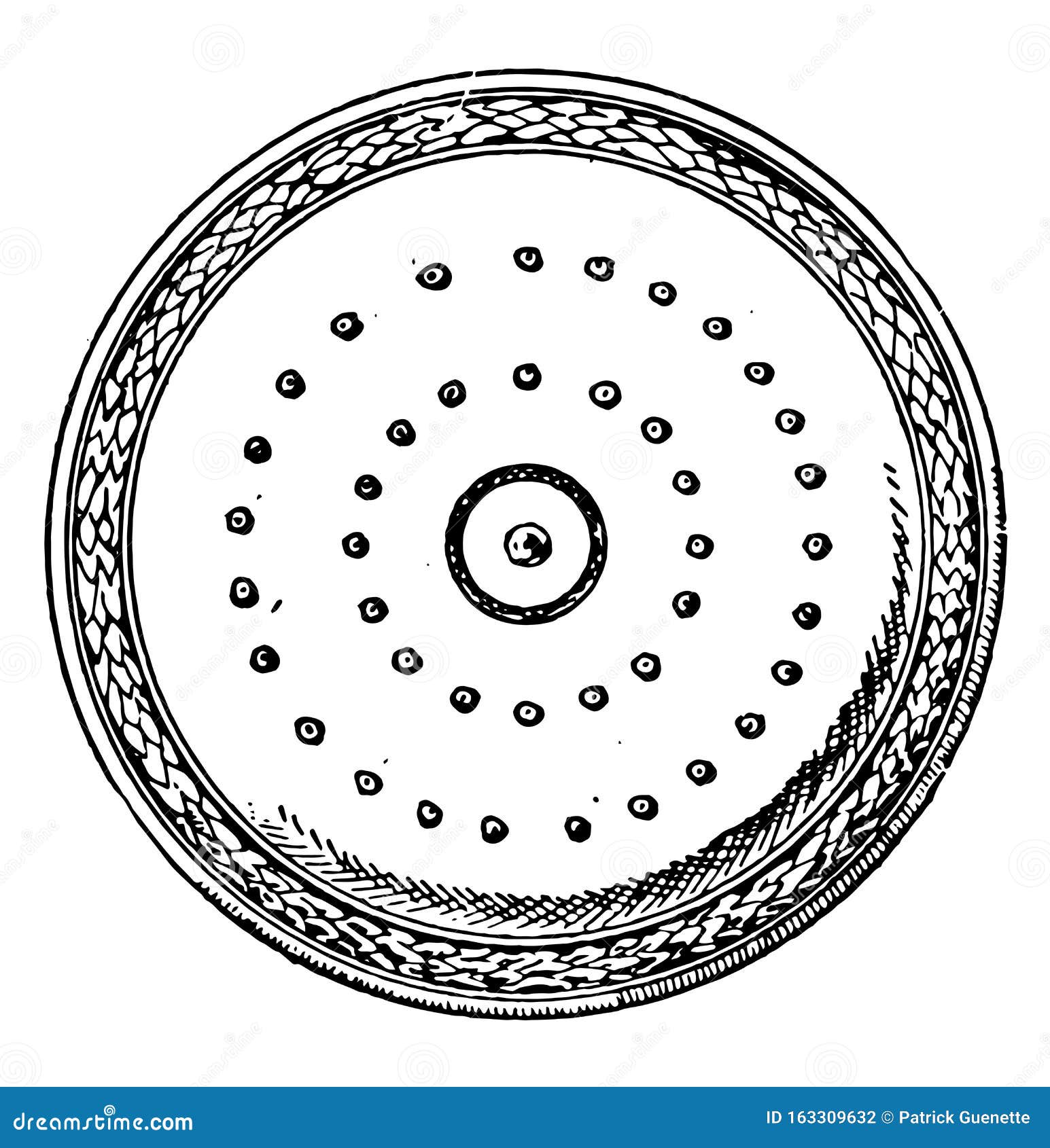 Greek Shield Face Vector Illustration | CartoonDealer.com #9184198