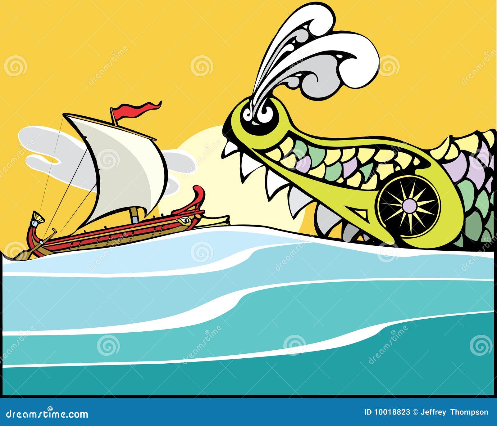 Greek Monster Mythology Icon 1 Vector Illustration | CartoonDealer.com ...