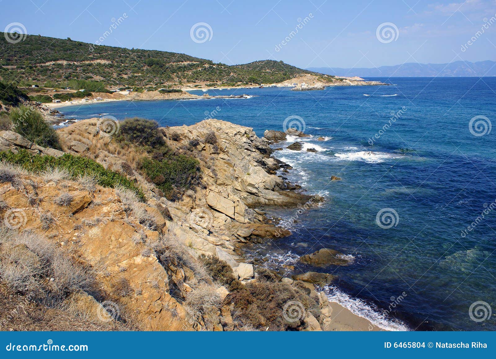 Greek Shoreline stock photo. Image of sarti, landscape - 6465804