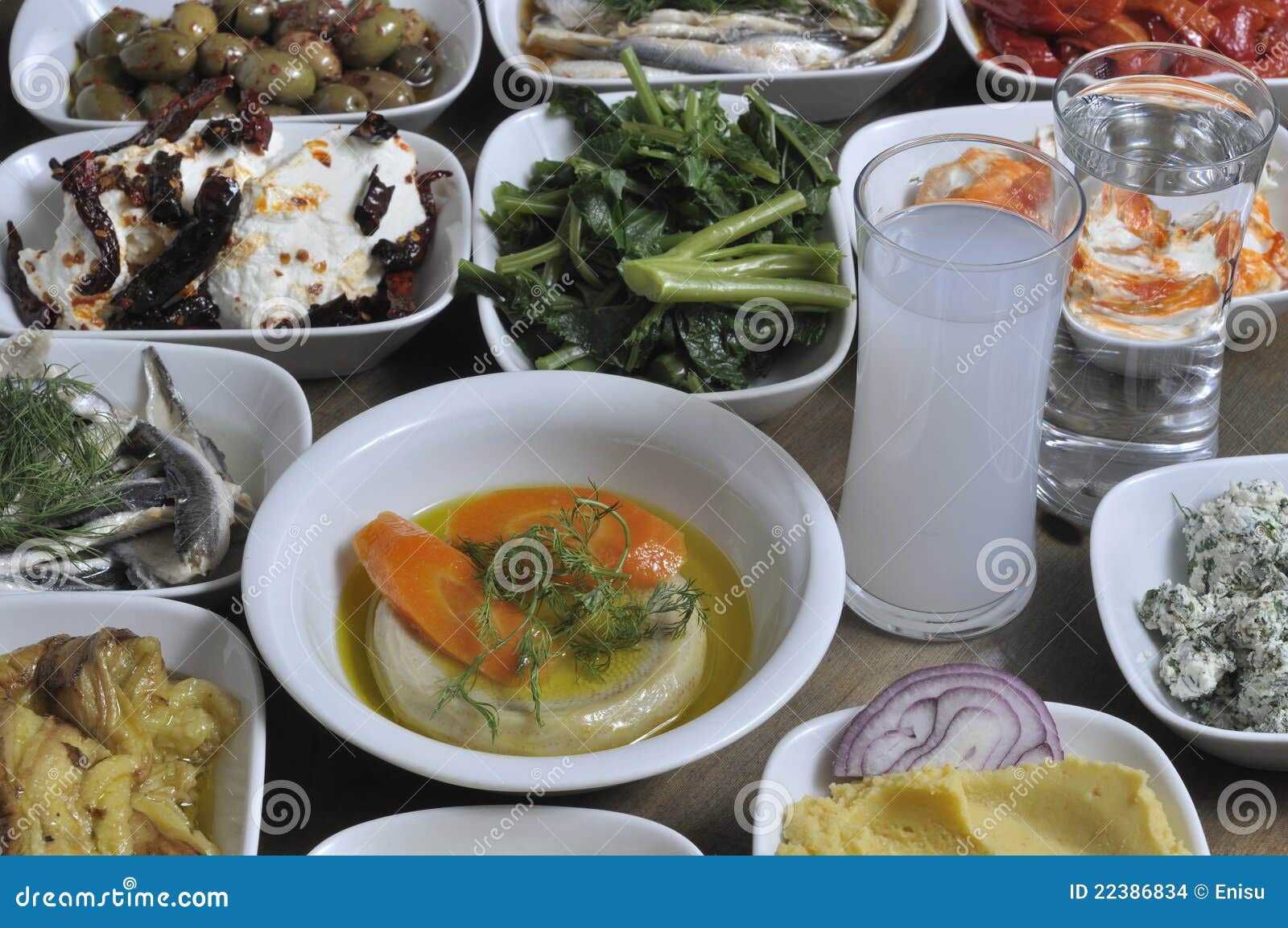 Greek snacks stock photo. Image of garnish, horizontal - 22386834