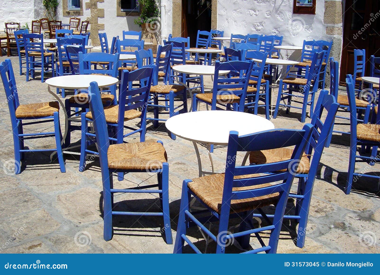 Greek square stock image. Image of restaurant, travel - 31573045