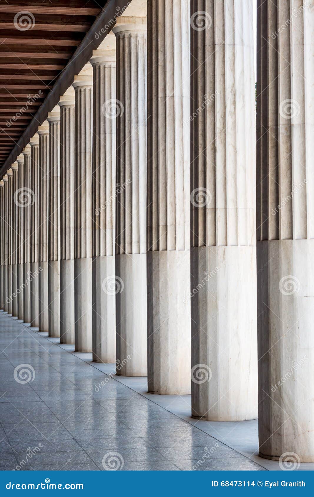 Greek stone columns stock photo. Image of isolated, colonnade - 68473114