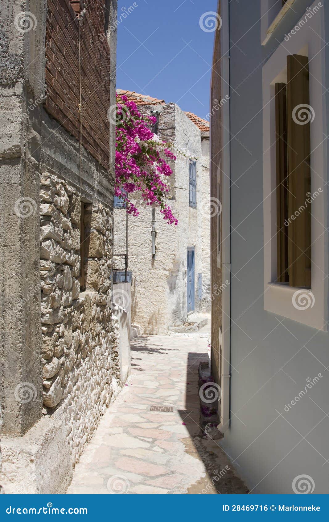 Greek street stock photo. Image of greece, dodecanese - 28469716