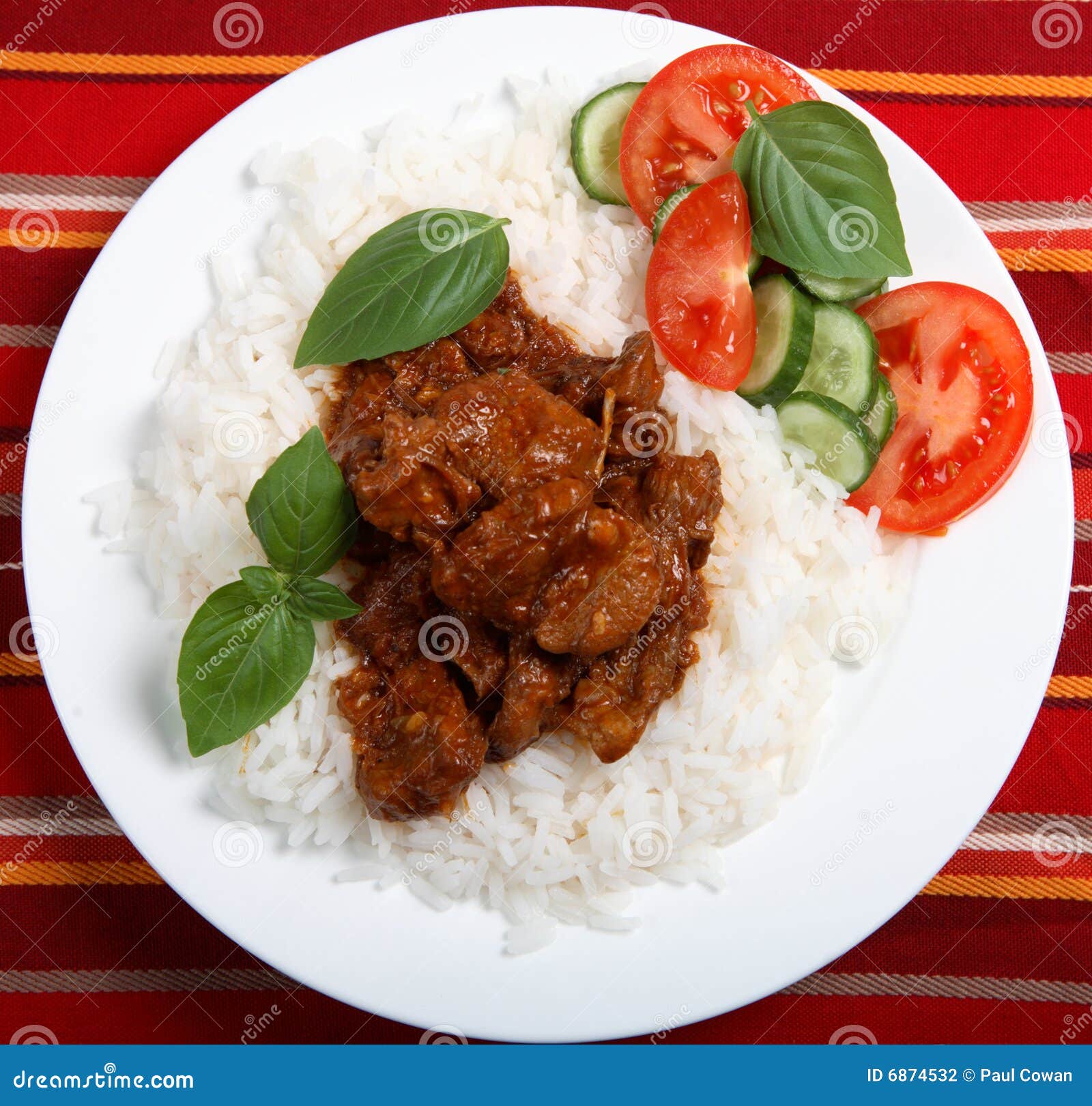Greek Style Lamb Stew from Above Stock Photo - Image of sauce, tomato ...