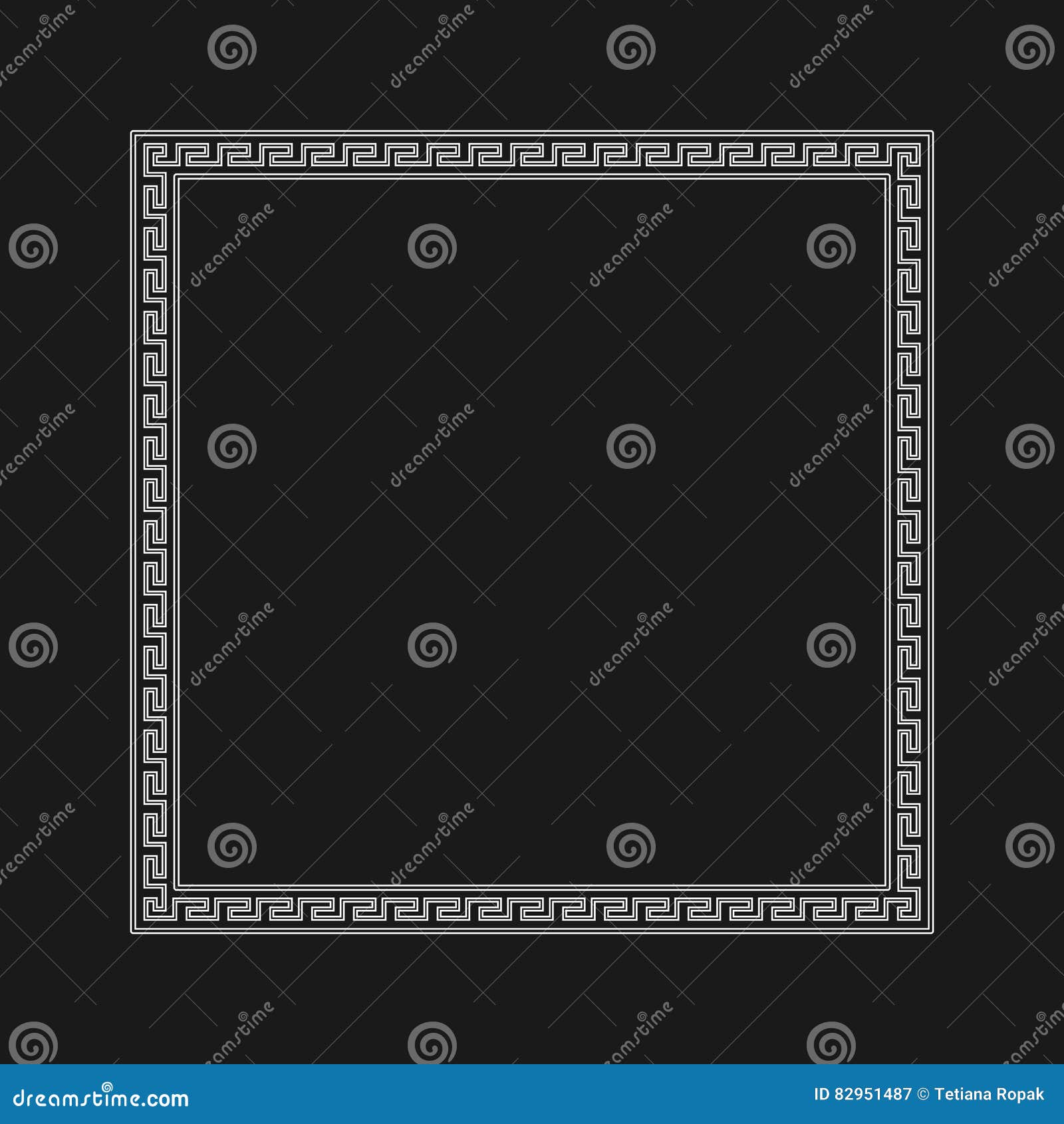 Greek Style Ornamental Decorative Frame Pattern Isolated. Greek ...