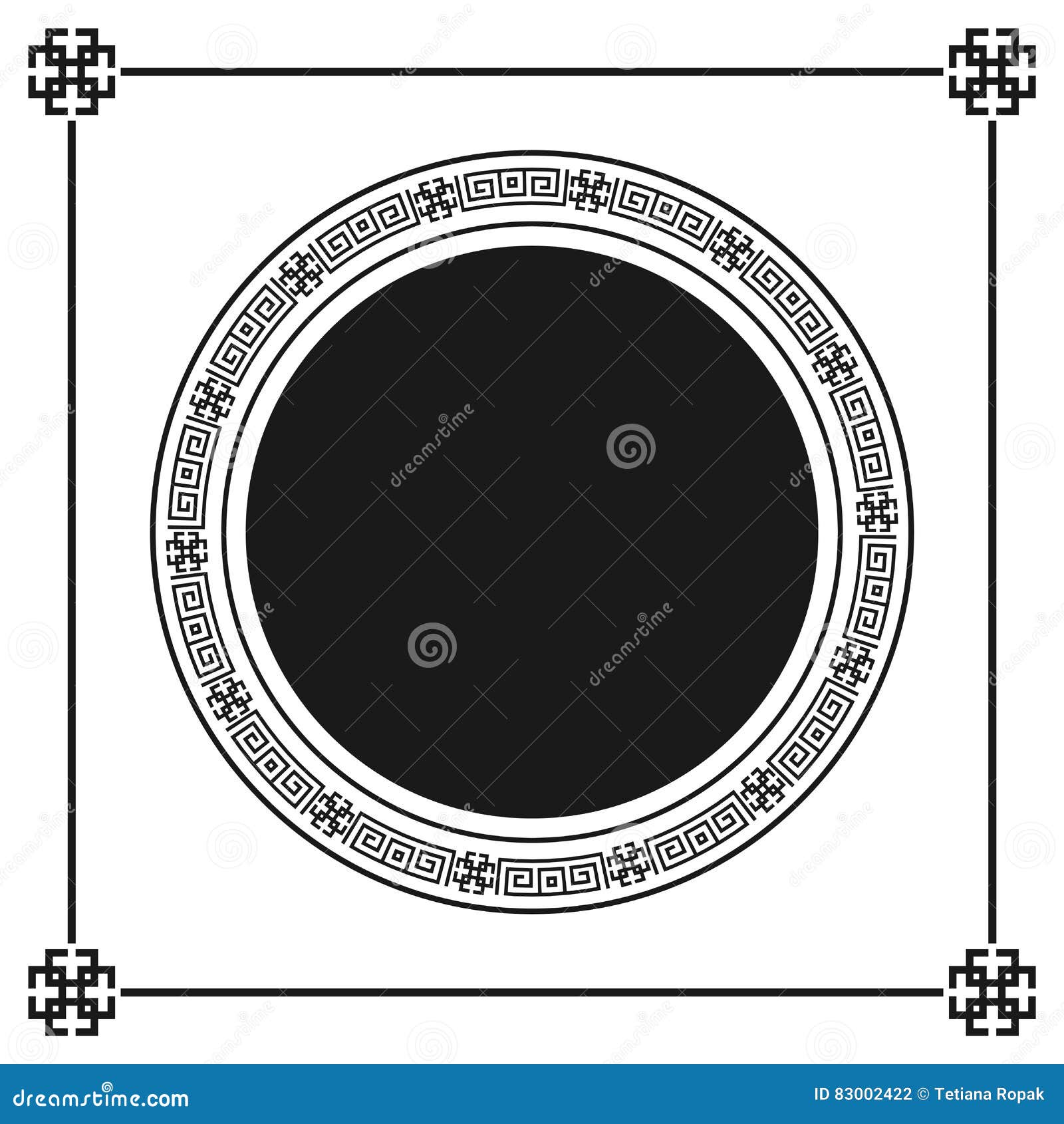 Greek Style Ornamental Decorative Frame Pattern Isolated. Greek ...