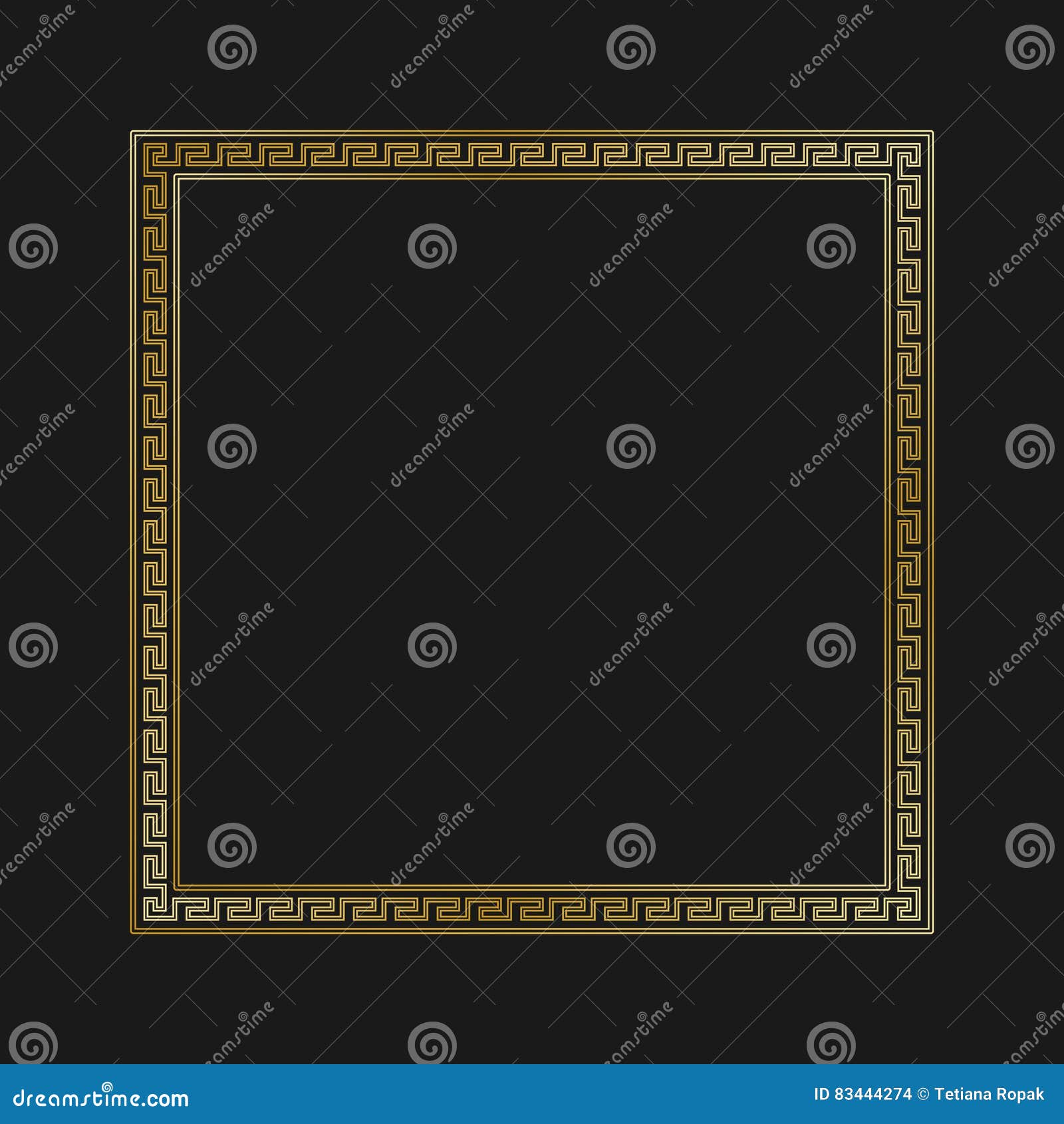 Greek Style Ornamental Decorative Frame Pattern Isolated. Greek ...