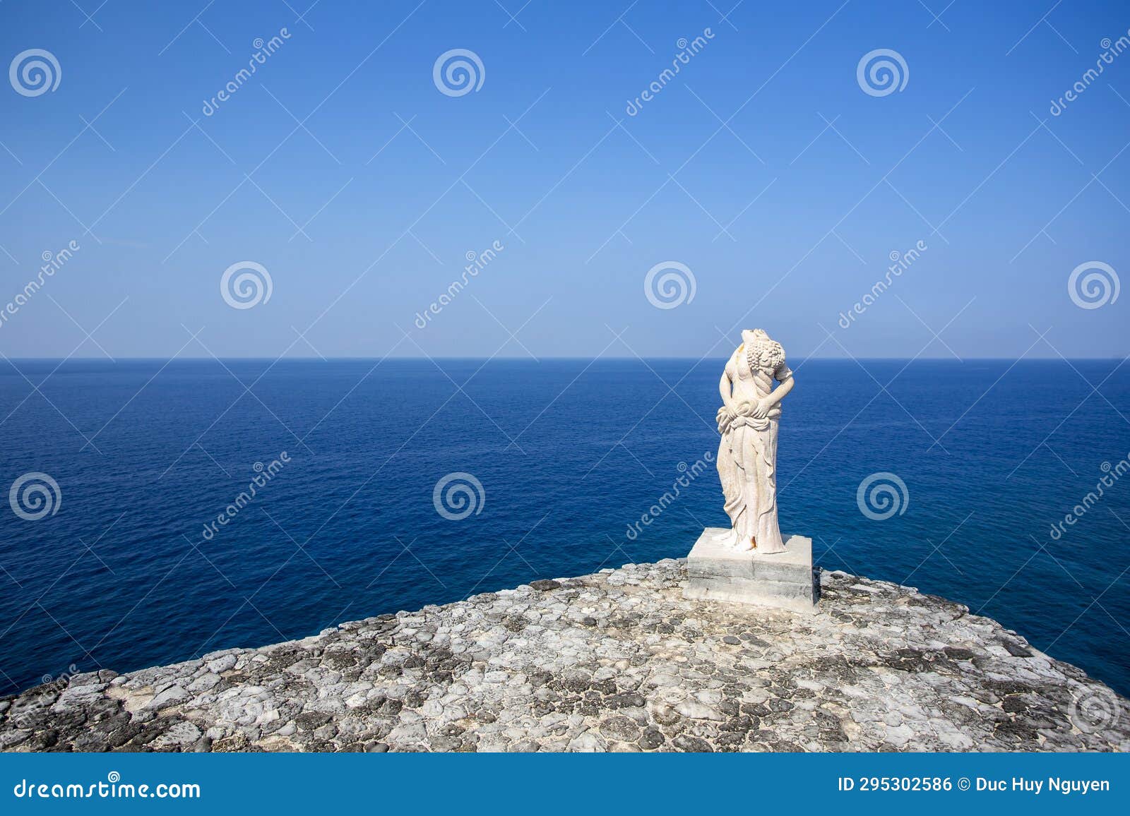 Greek Style of Statue on Cliff Side in Fortune Island, Philippines ...