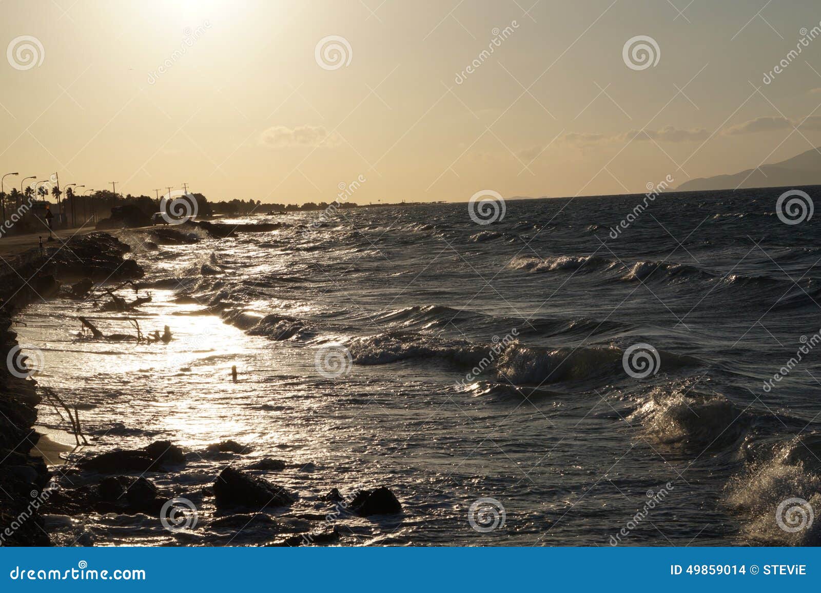 Greek Sunshine upon the Waves Editorial Stock Image - Image of sunshine ...