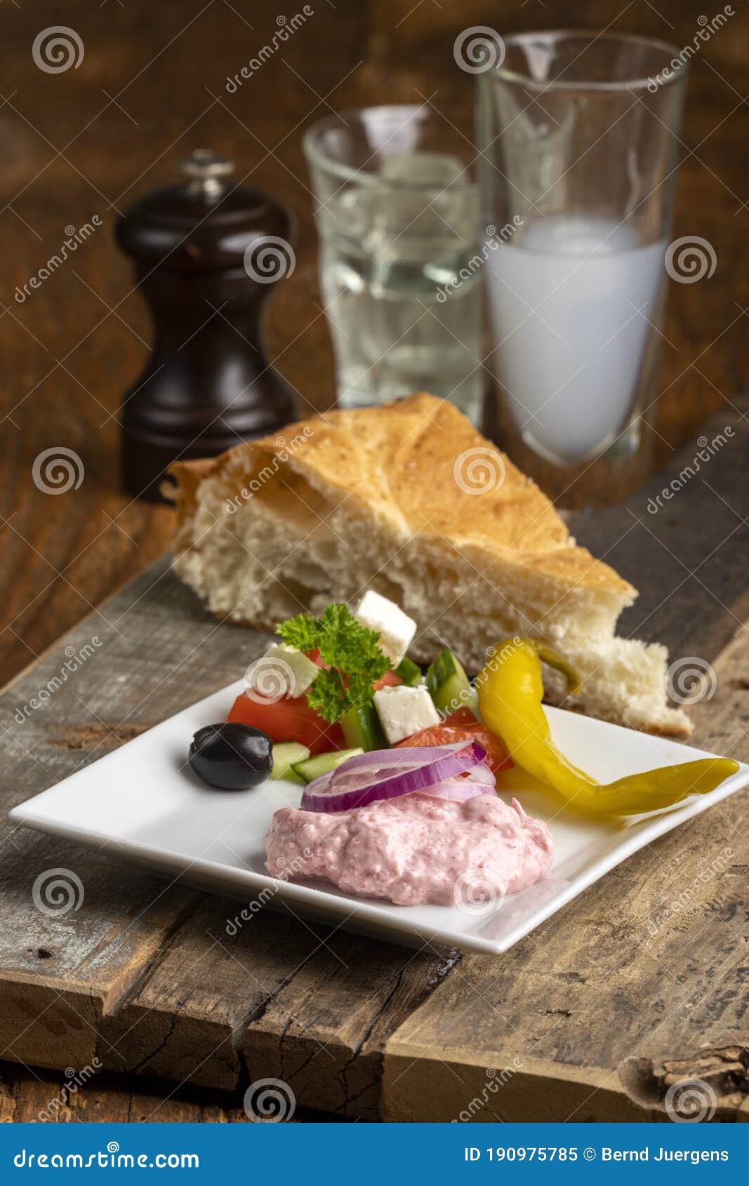 Greek taramas spread stock image. Image of starter, olive - 190975785