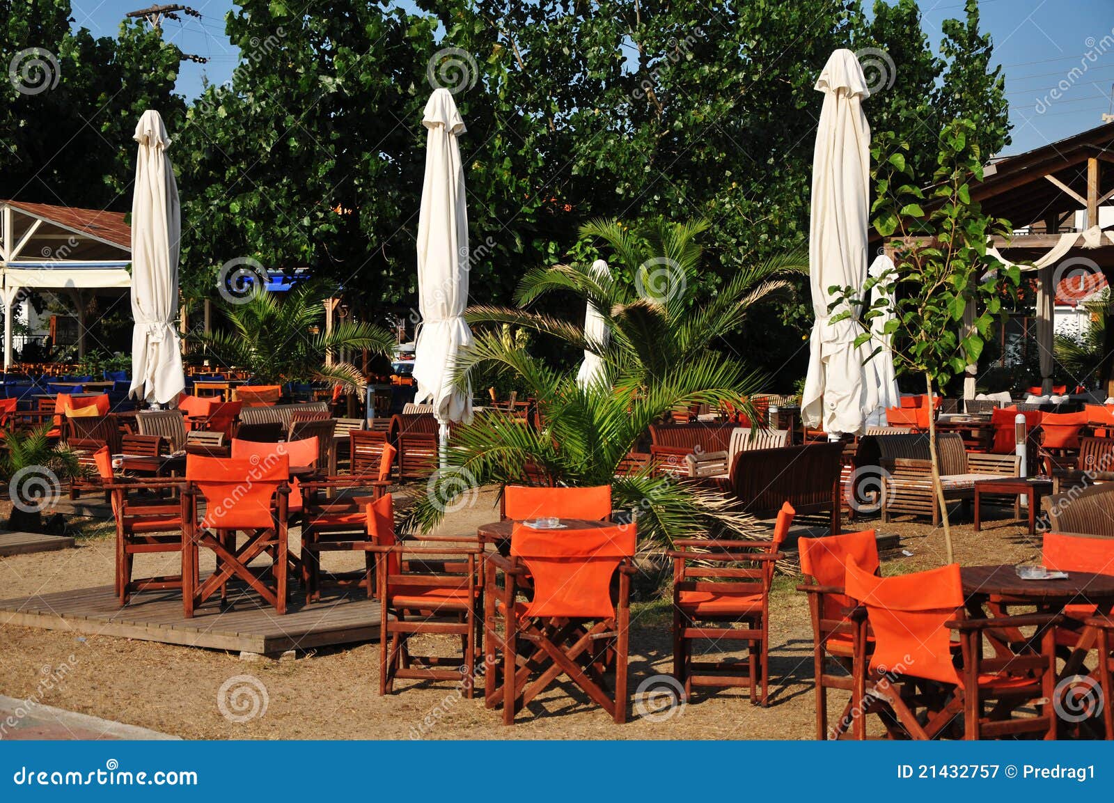 Greek tavern on the beach stock image. Image of sand - 21432757