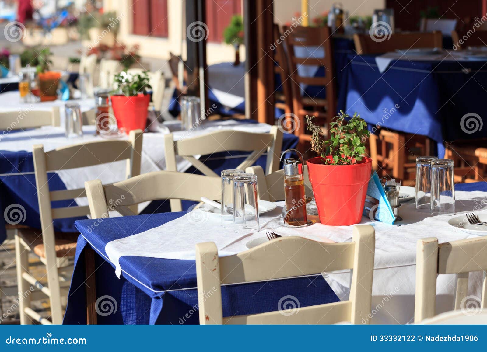 Greek tavern concept stock photo. Image of aegean, dining - 33332122